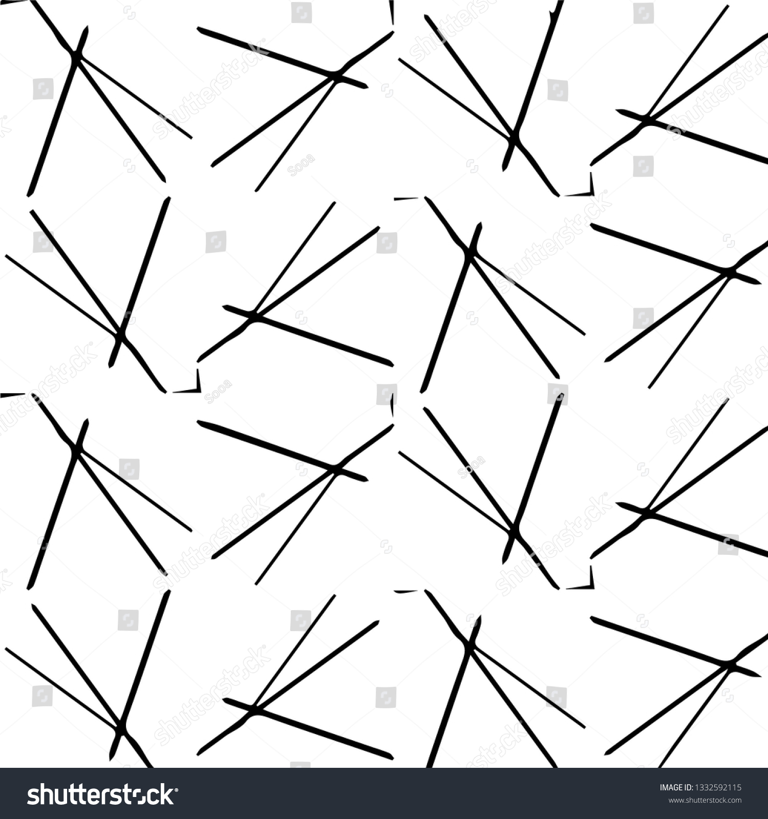 Simple Black White Vector Illustration Abstract Stock Vector (Royalty ...