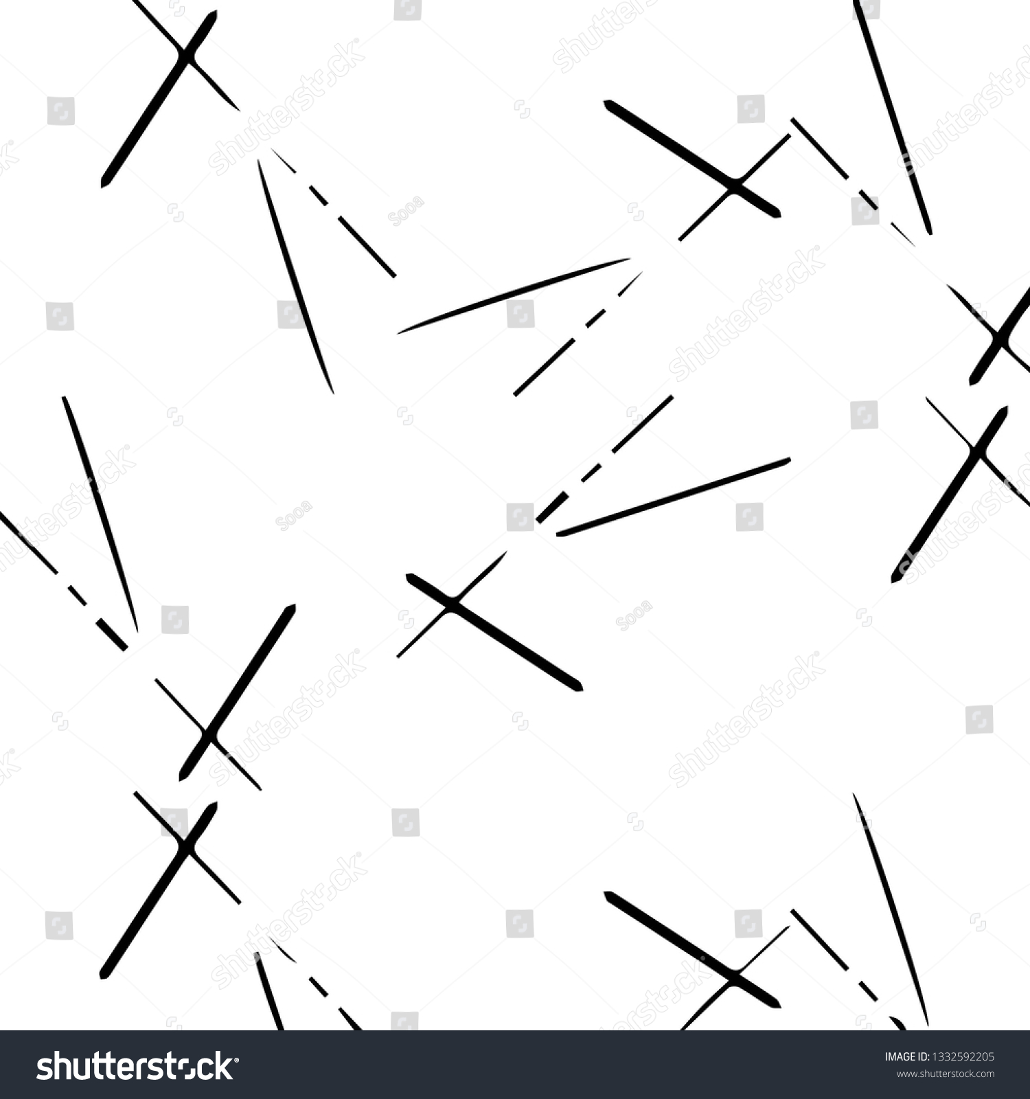 Simple Black White Vector Illustration Abstract Stock Vector (Royalty ...