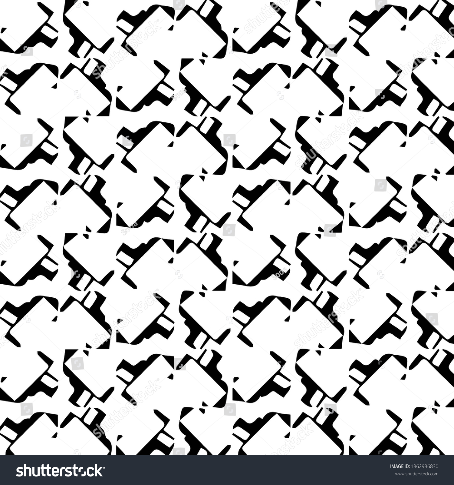 Simple Black White Vector Illustration Abstract Stock Vector (Royalty ...