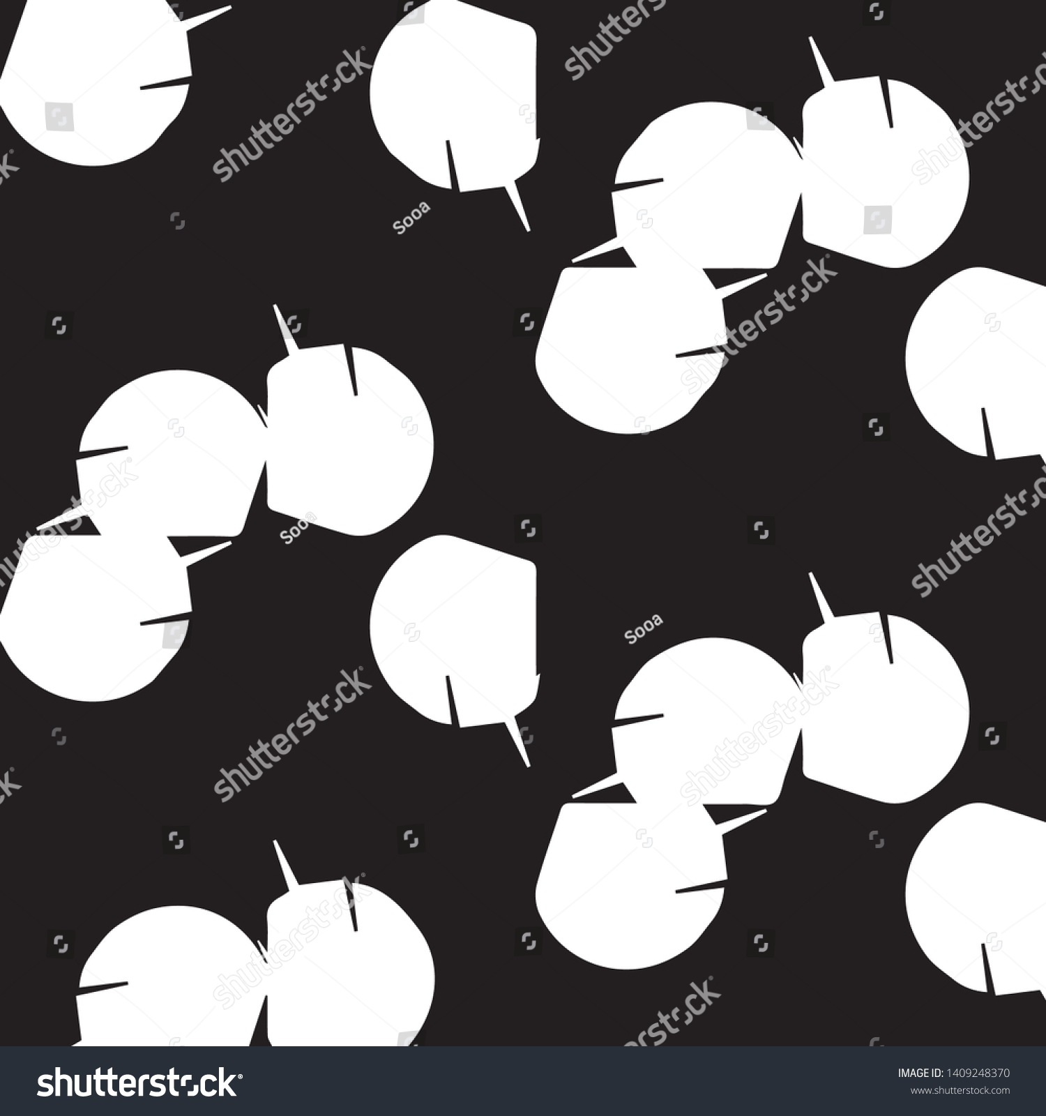 Simple Black White Vector Illustration Abstract Stock Vector (Royalty ...