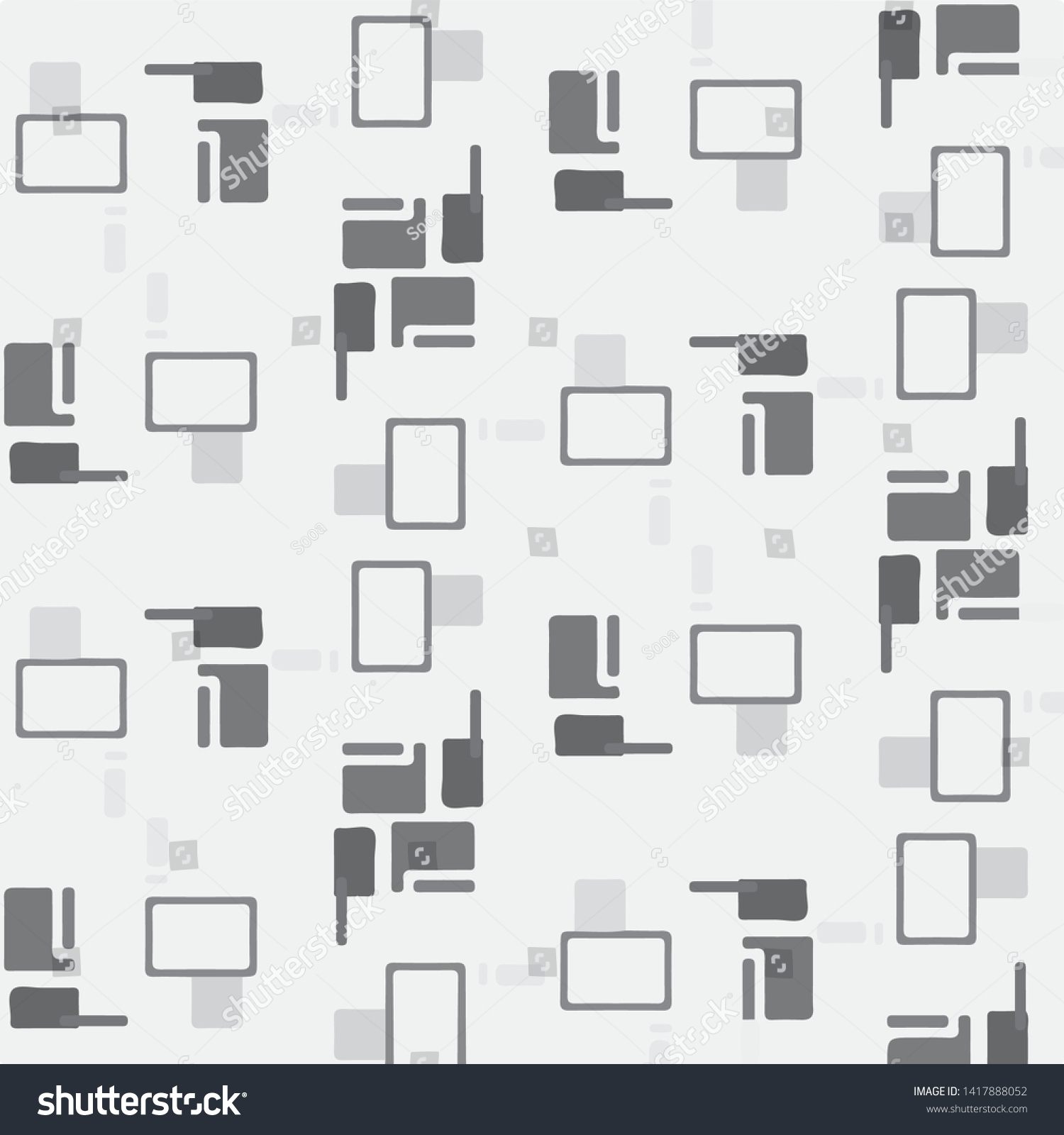 Simple Black White Vector Illustration Abstract Stock Vector (Royalty ...
