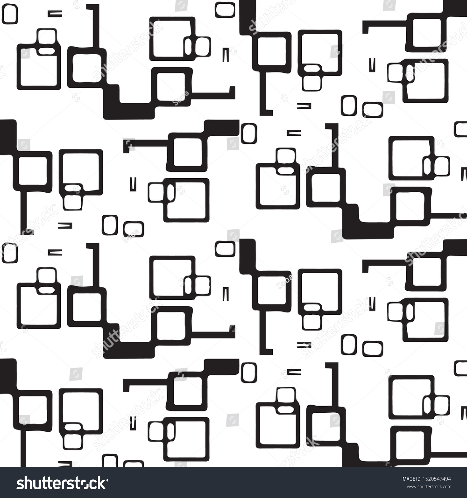 Simple Black White Vector Illustration Abstract Stock Vector (Royalty ...