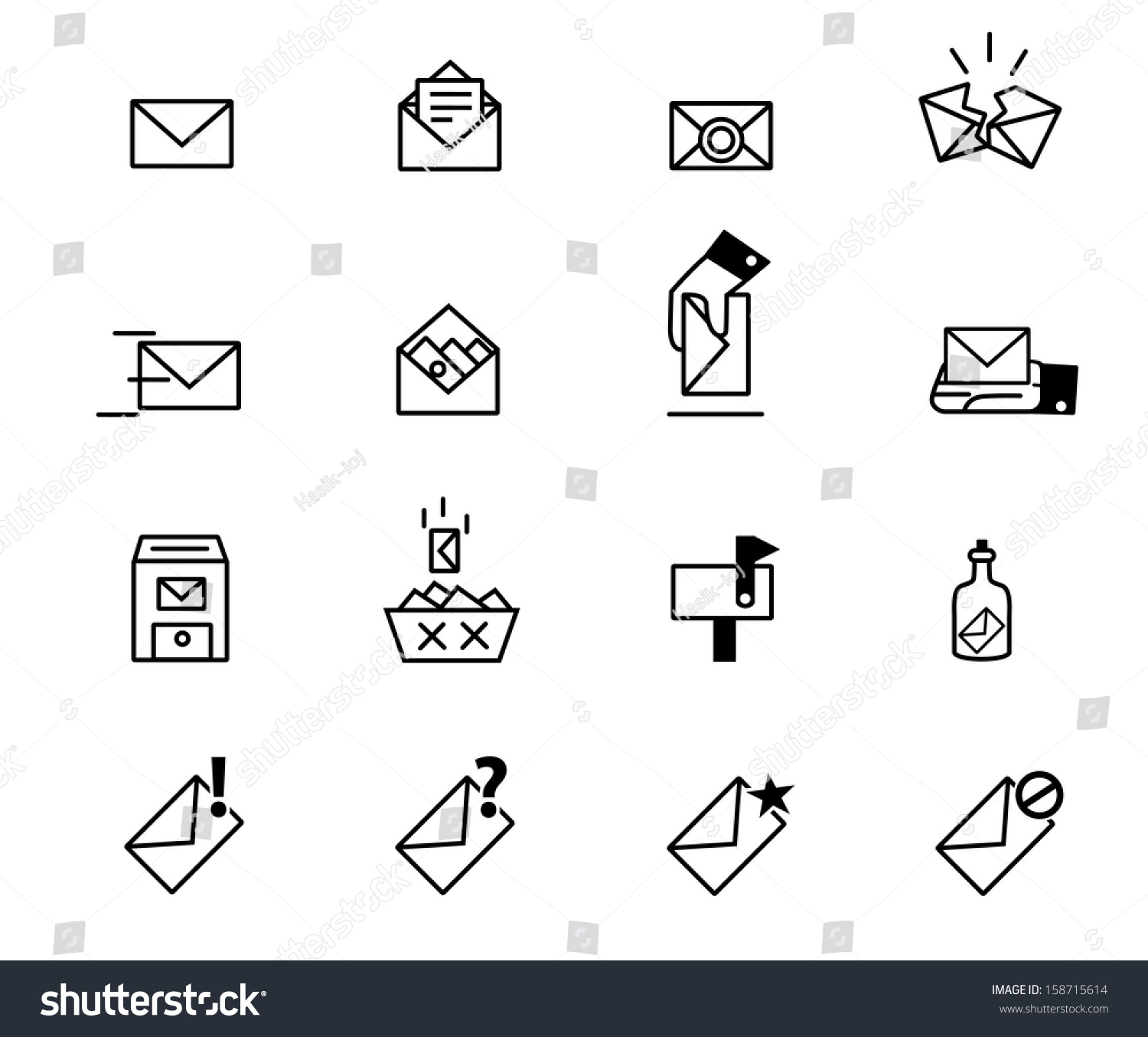 Simple Black Icons Set Stock Vector (Royalty Free) 158715614 | Shutterstock