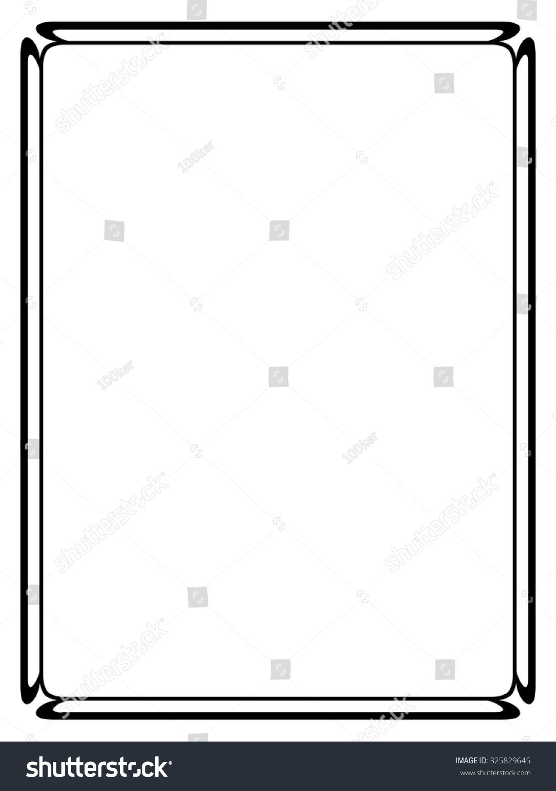 Simple Black Ornamental Decorative Frame Stock Vector (Royalty Free ...