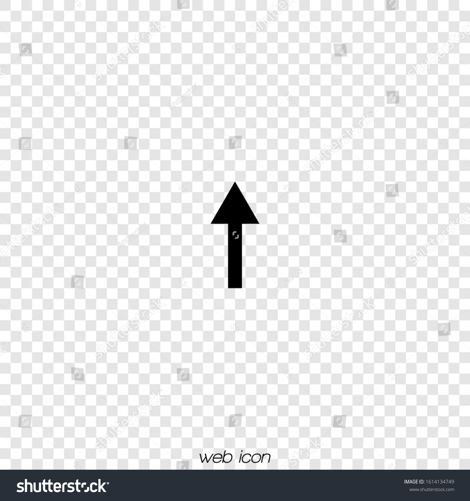 Simple Black Arrow On Transparent Layer Stock Vector (Royalty Free ...