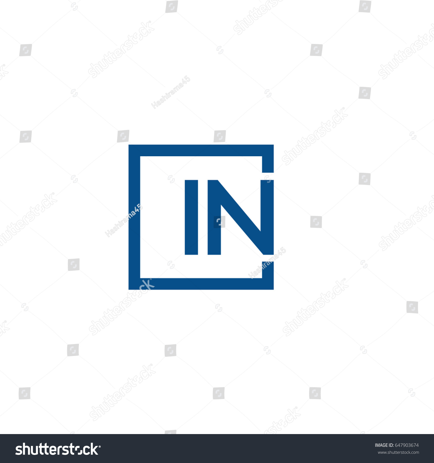 Simple Blue Initial Logo Designs Template Stock Vector (Royalty Free ...