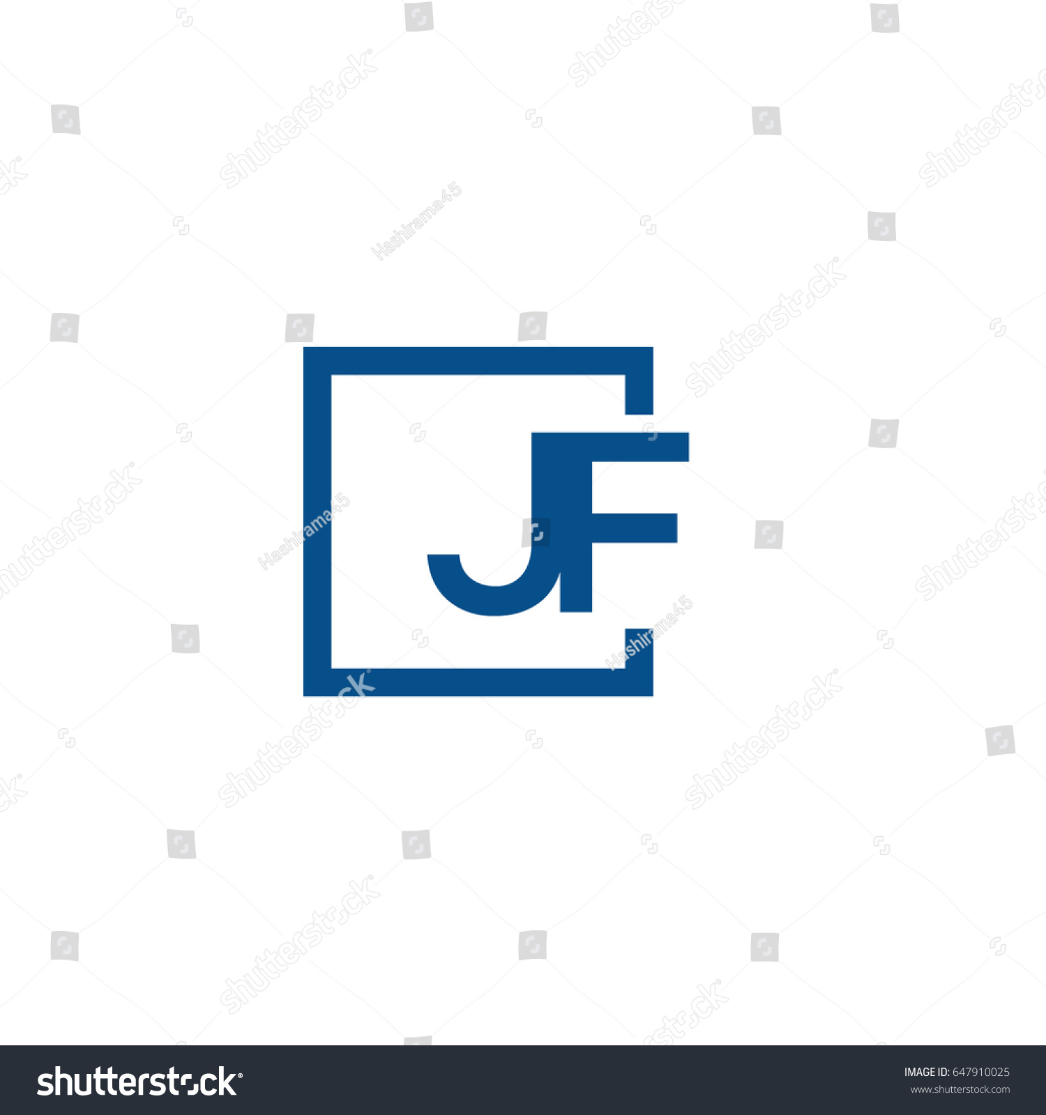 Simple Blue Jf Initial Logo Designs Stock Vector (Royalty Free ...