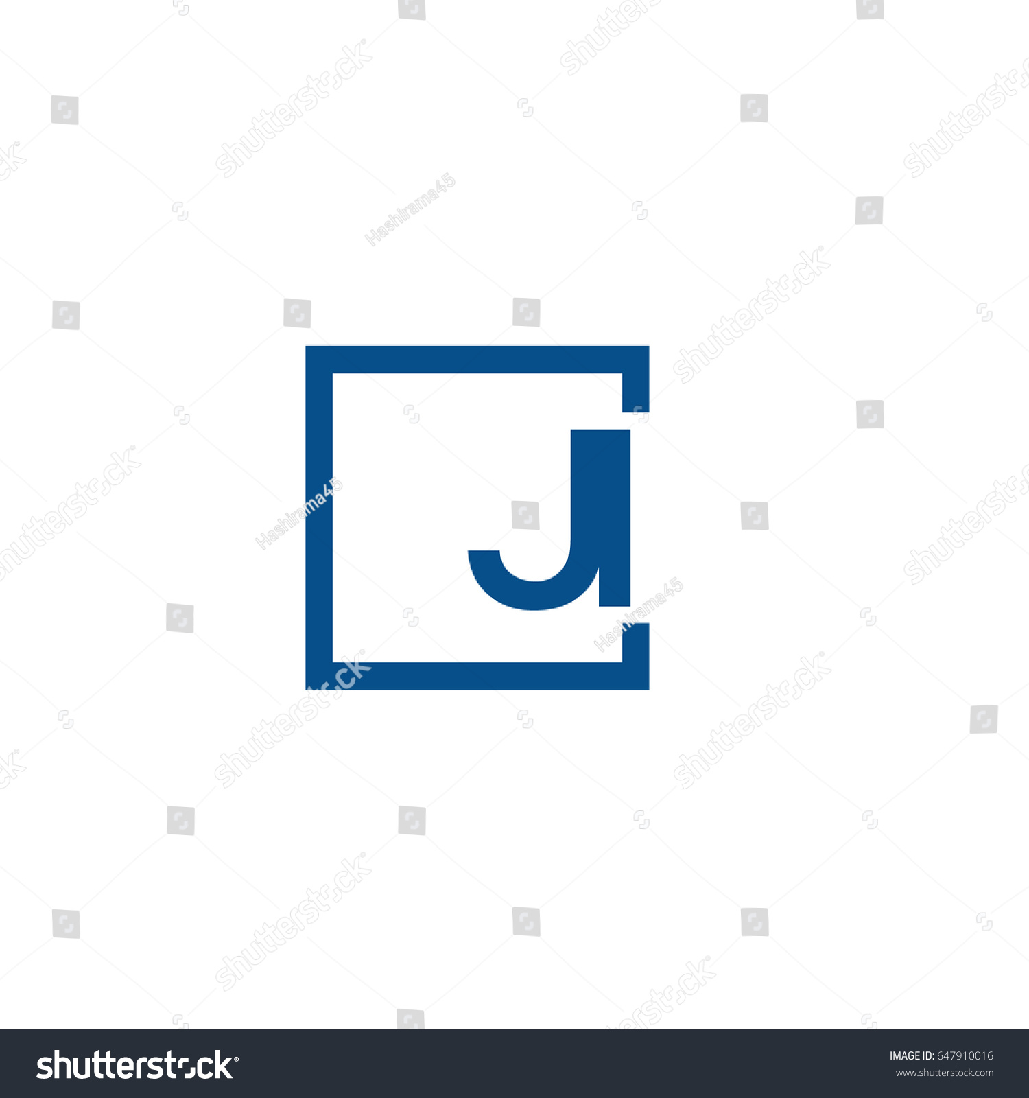 Simple Blue Ji Initial Logo Designs Stock Vector (Royalty Free ...