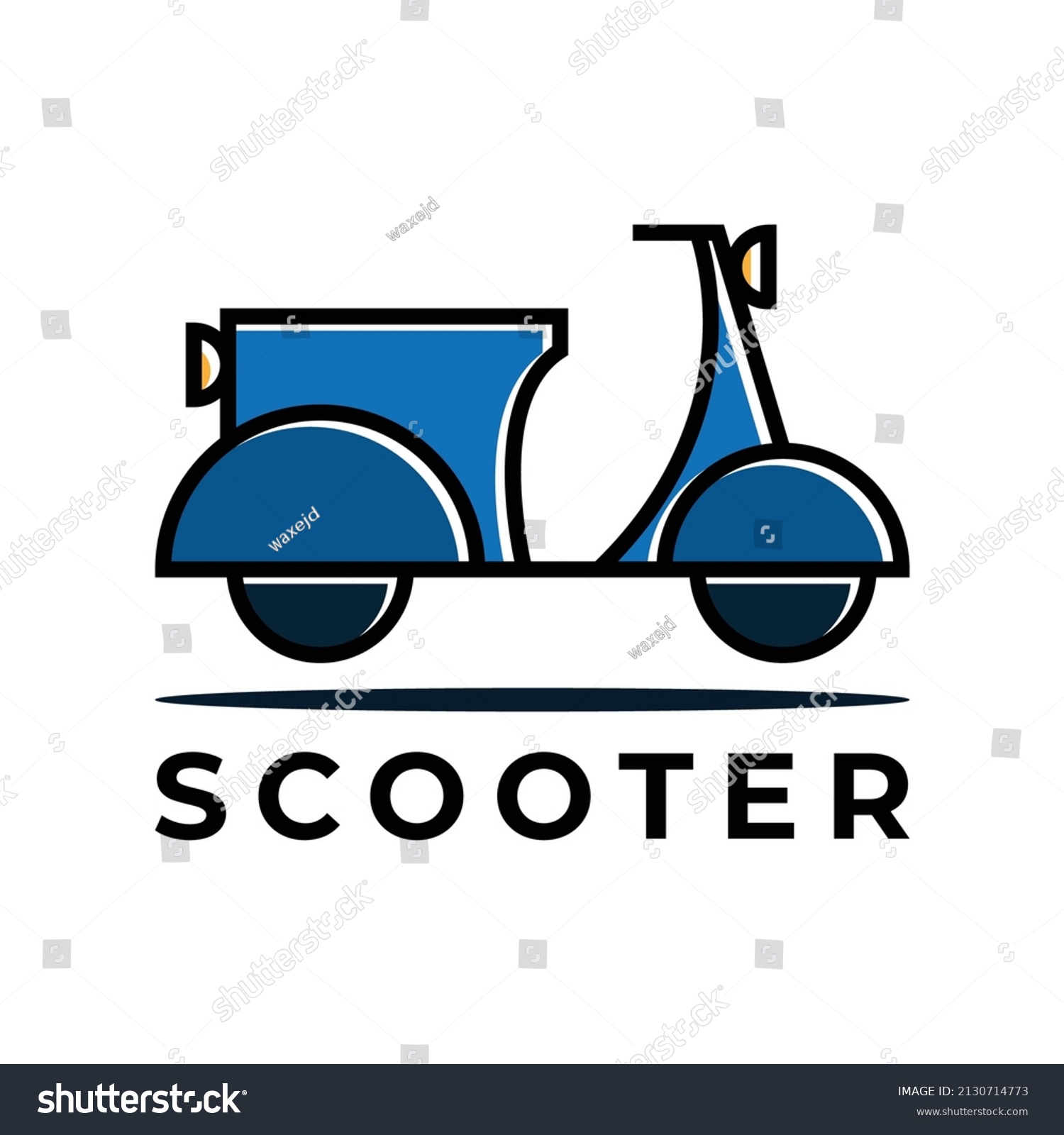 Simple Blue Scooter Logo Vector Stock Vector (Royalty Free) 2130714773 ...