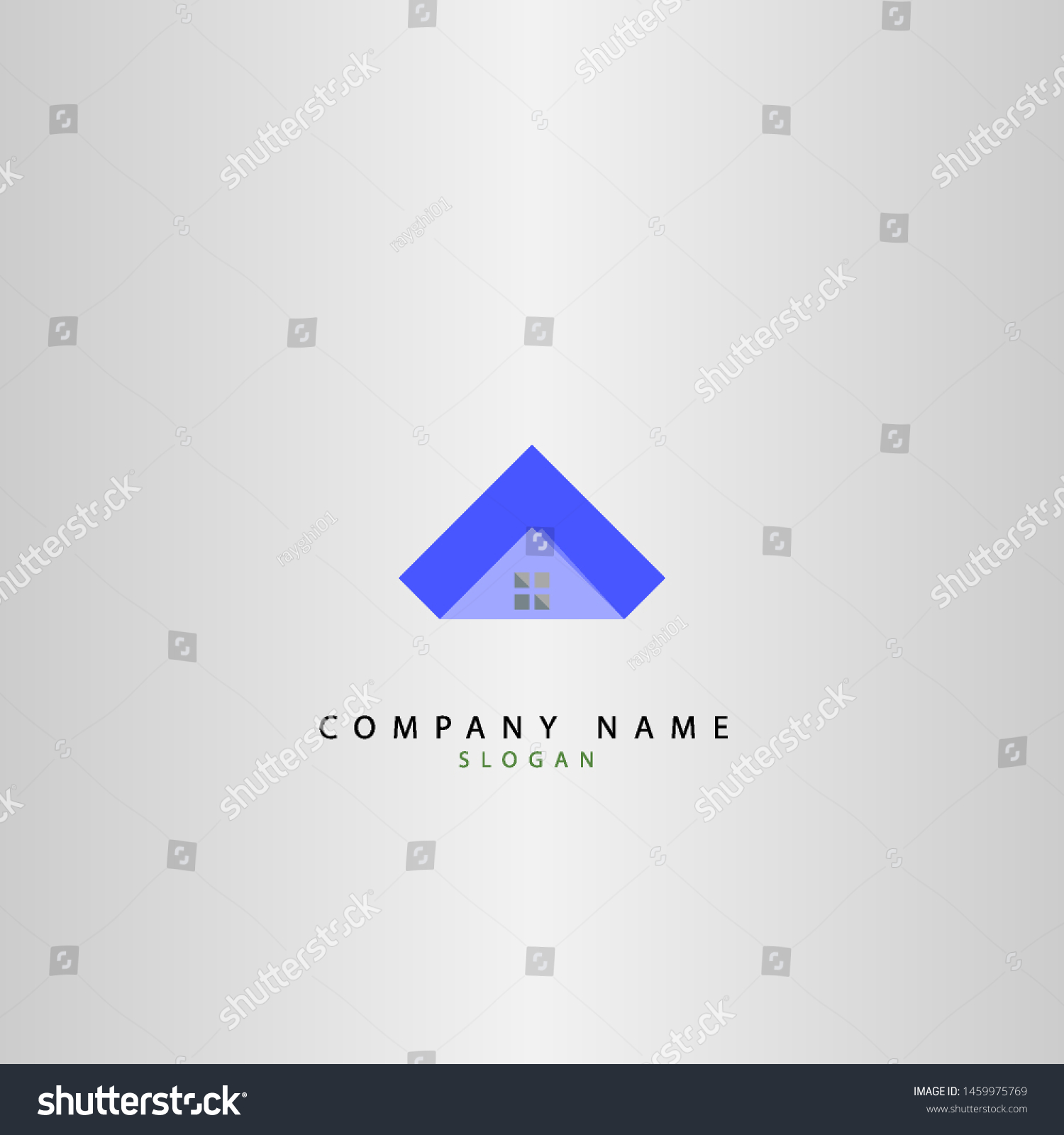 Simple Blue Triangle Logo Icon Design Stock Vector (Royalty Free ...