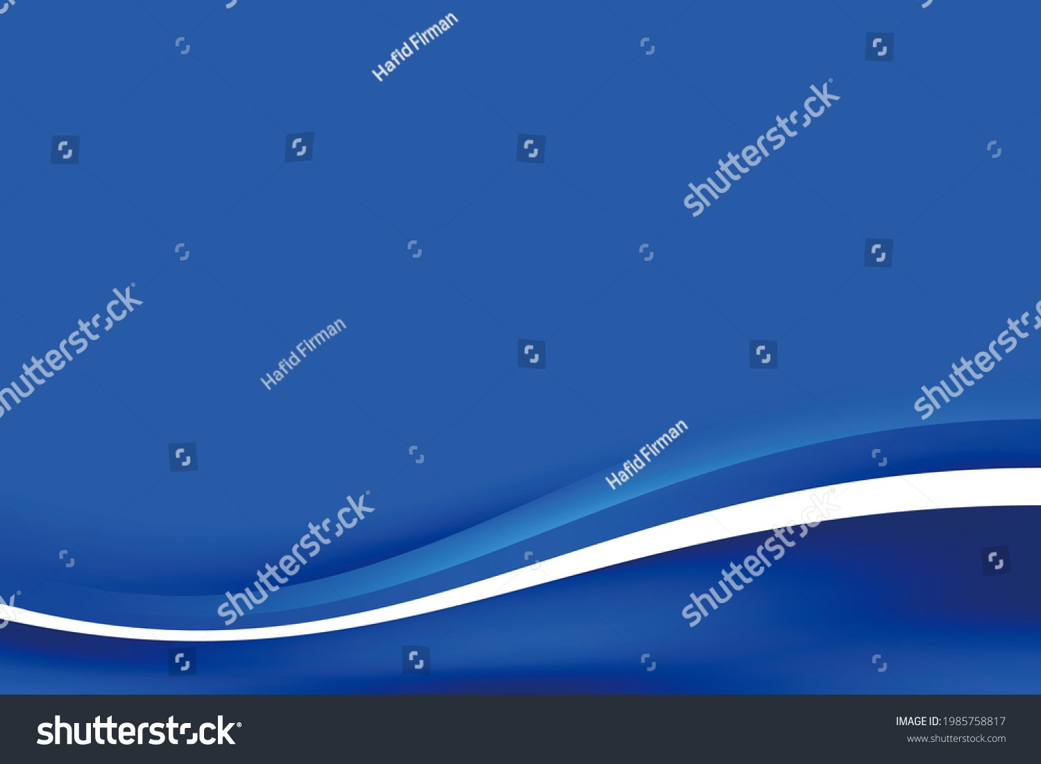 Simple Blue Wavy Background Design Template Stock Vector (Royalty Free ...