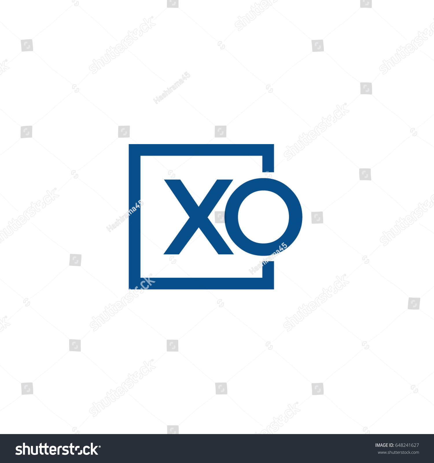 Simple Blue Xo Initial Logo Designs Stock Vector (Royalty Free ...