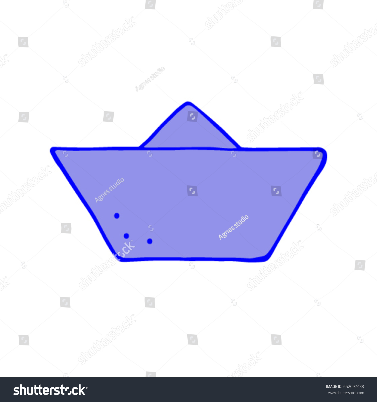 Simple Boat Illustration Stock Vector (Royalty Free) 652097488 ...