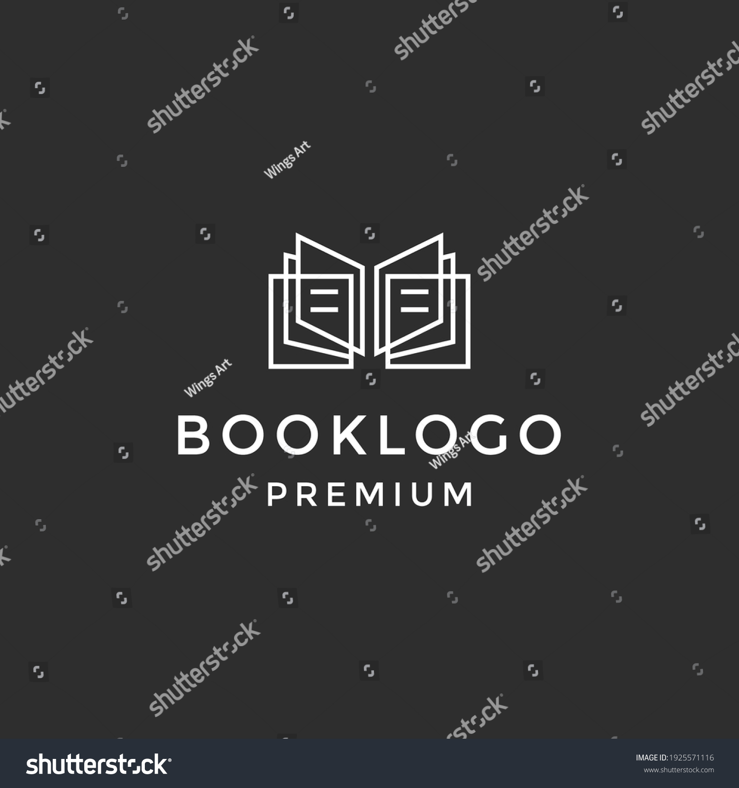 Simple Book Concept Logo Icon Vector Stock Vector (Royalty Free ...