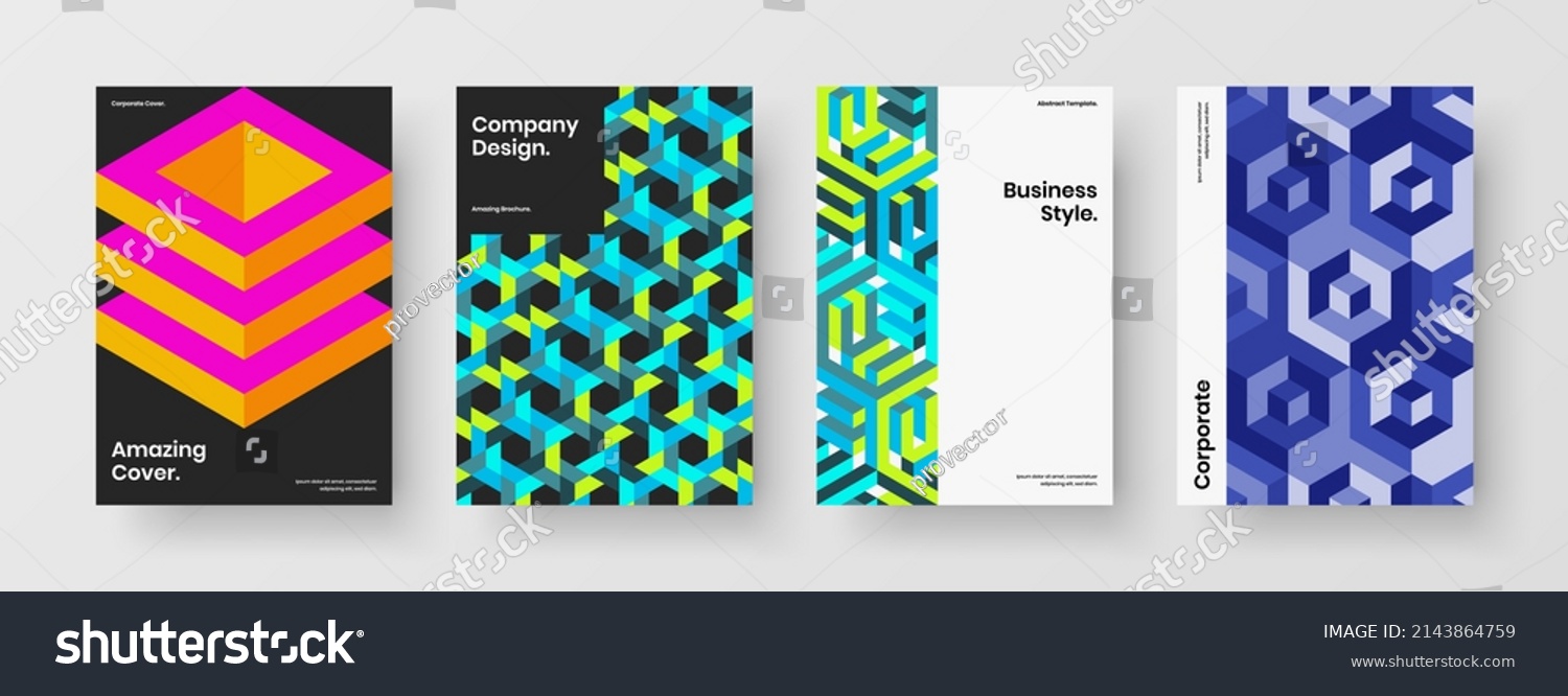Simple Booklet Design Vector Illustration Collection Stock Vector ...