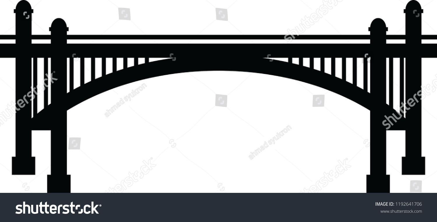 Simple Bridge Illustration Stock Vector (Royalty Free) 1192641706 ...