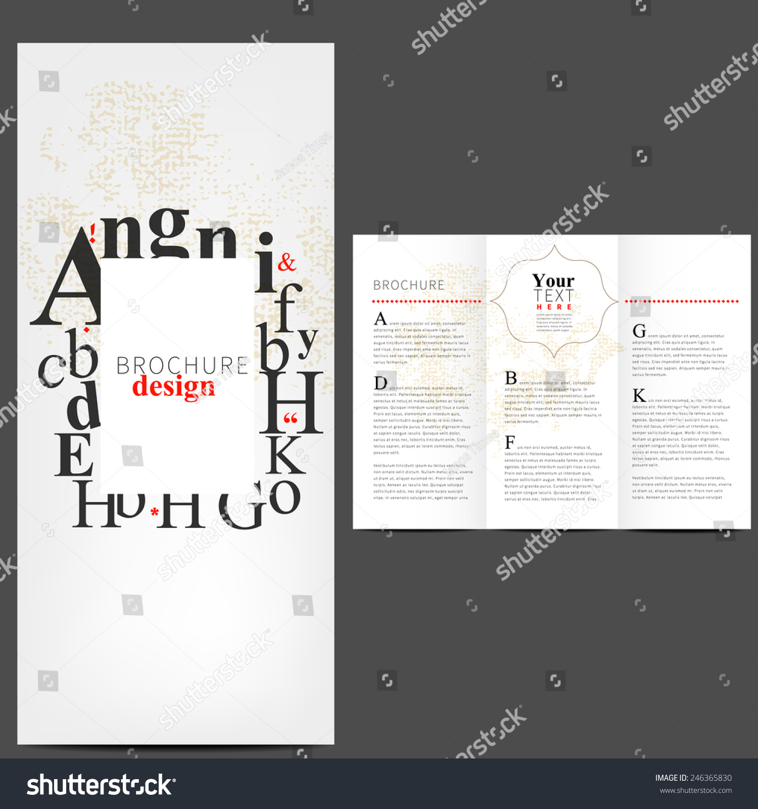 Simple Brochure Layout Design Template Stock Vector (Royalty Free ...