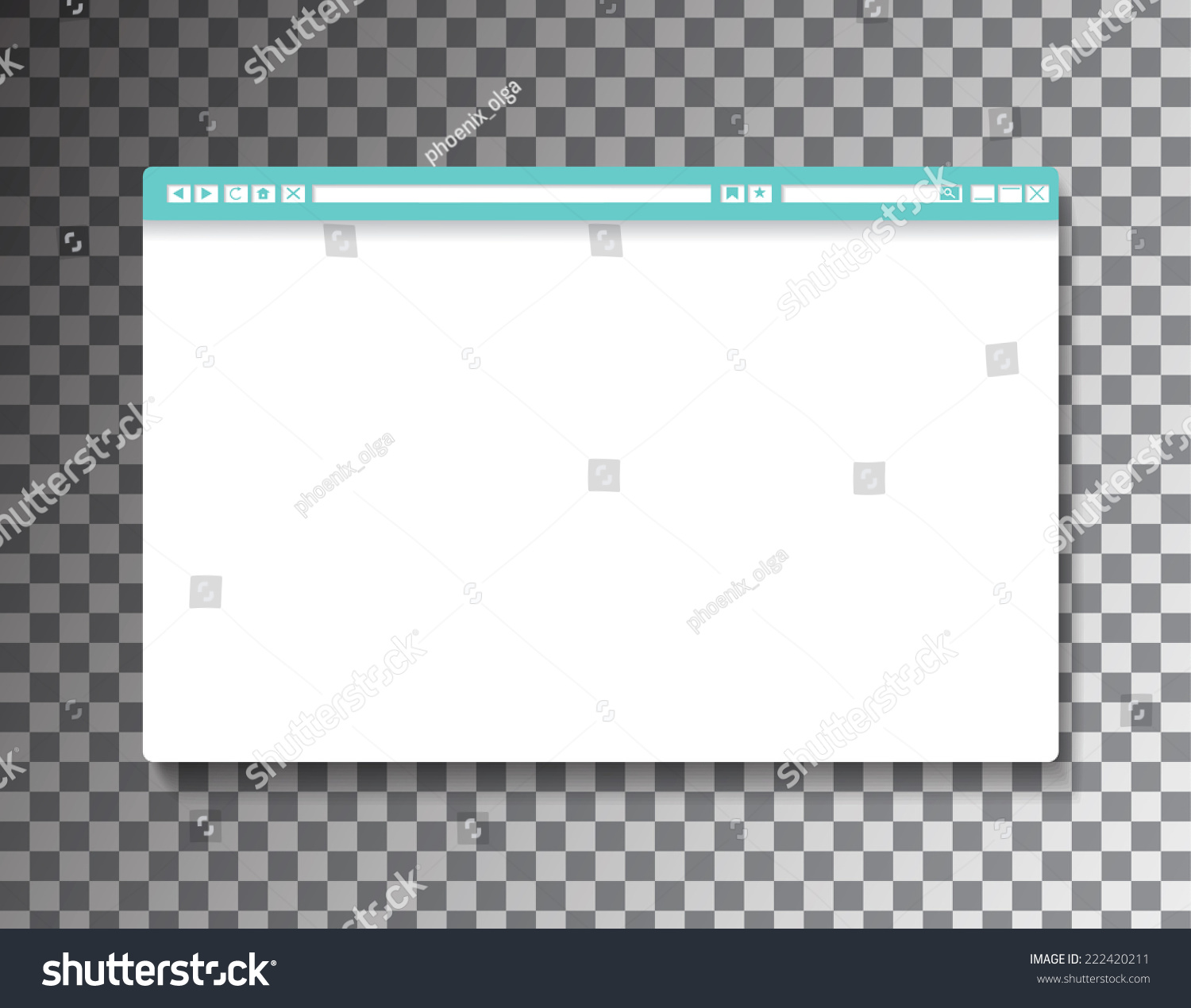 Simple Browser Window On Transparent Background: เวกเตอร์สต็อก (ปลอดค่า ...
