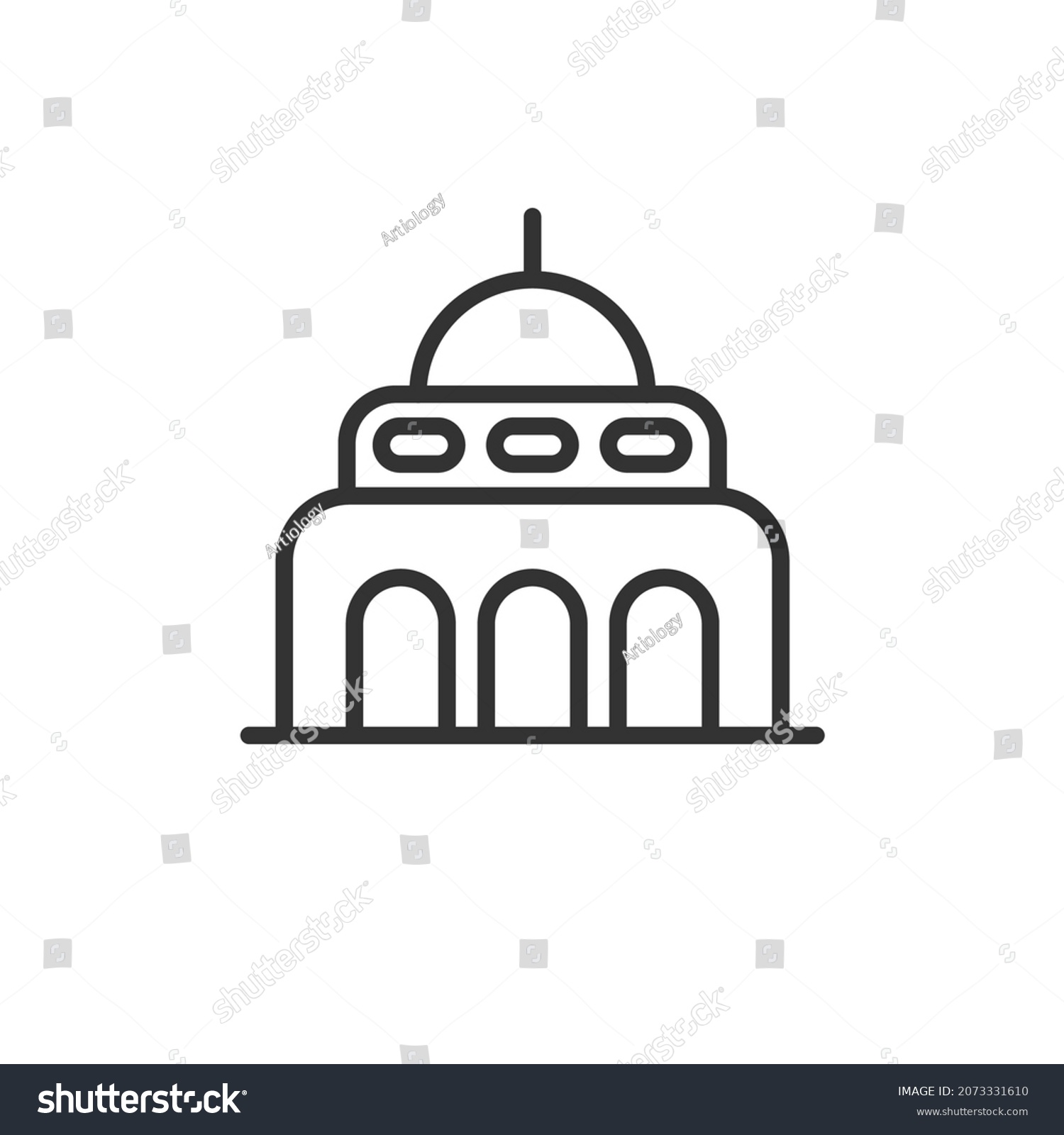 Simple Building Icon On White Background Stock Vector (Royalty Free ...
