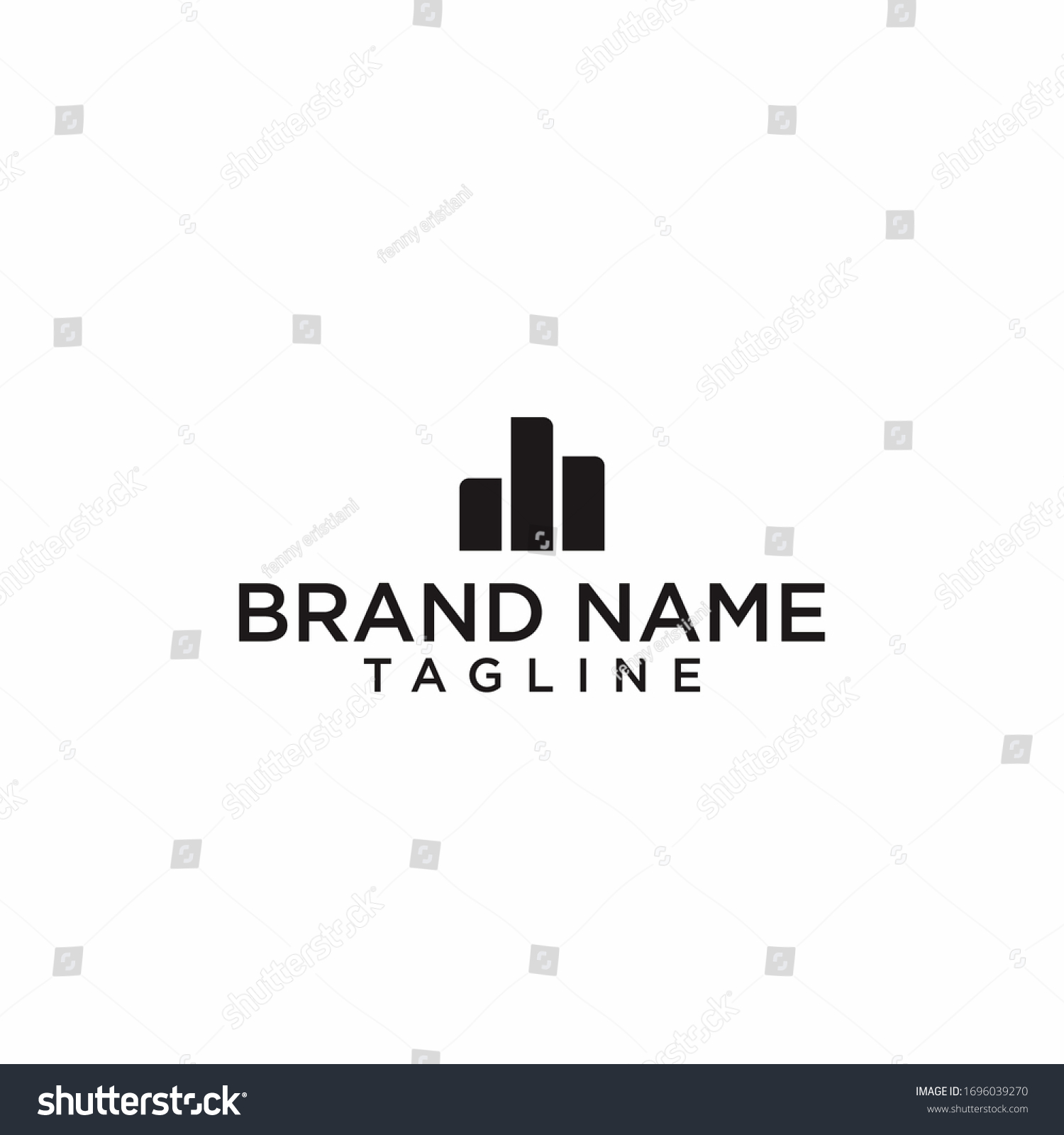 Simple Building Logo Design Vector Stock Vector (Royalty Free) 1696039270
