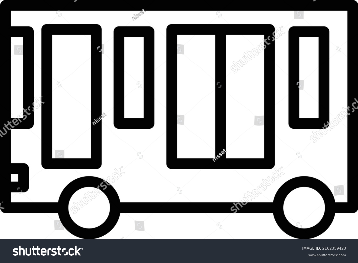 Simple Bus Line Drawing Icon Stock Vector (Royalty Free) 2162359423 ...