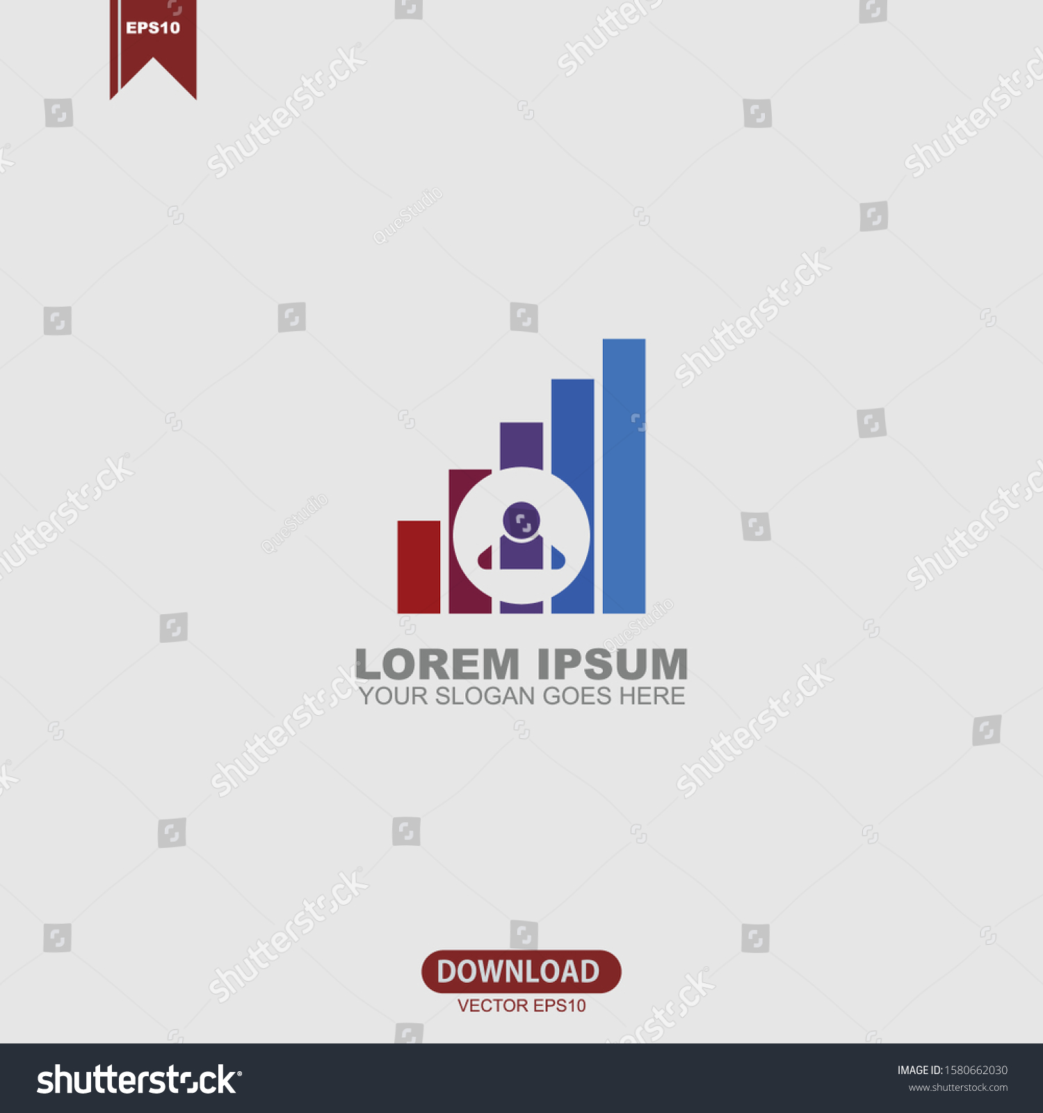 Simple Business Chart Concept Logo Vector Stock Vector (Royalty Free ...