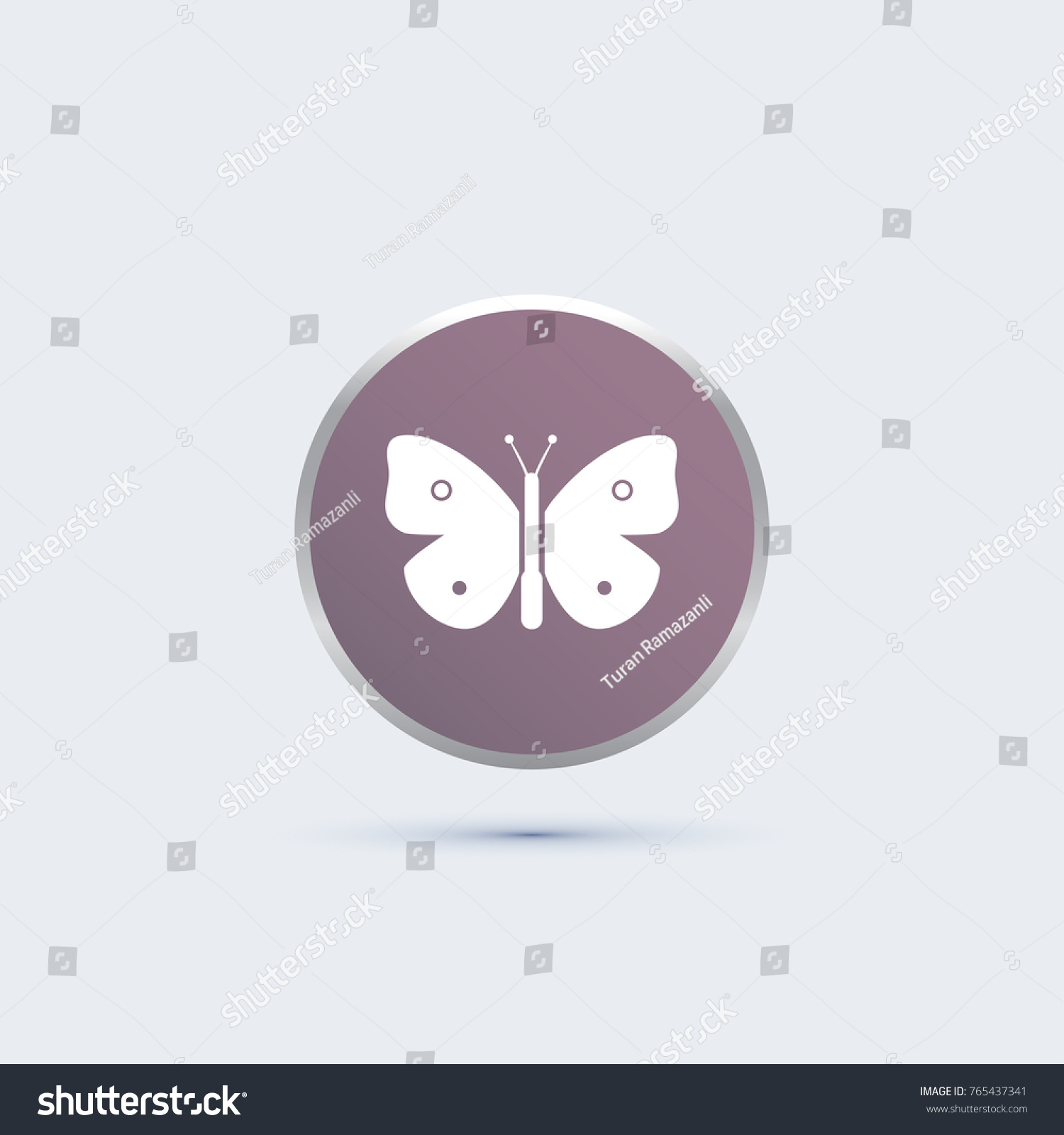 Simple Butterfly Icon Stock Vector (Royalty Free) 765437341
