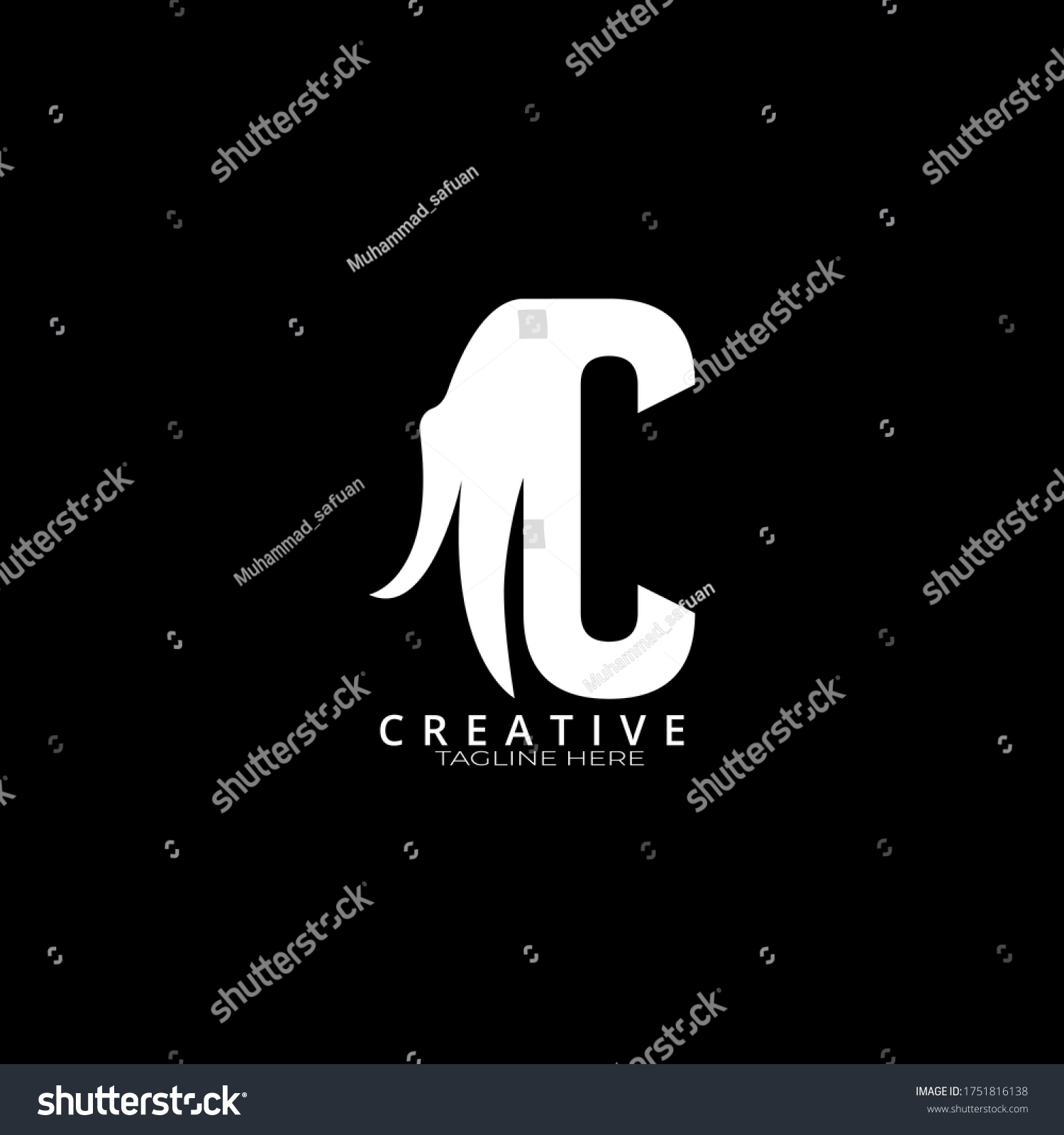 Simple C Letter Logo Design Vector Stock Vector (Royalty Free ...