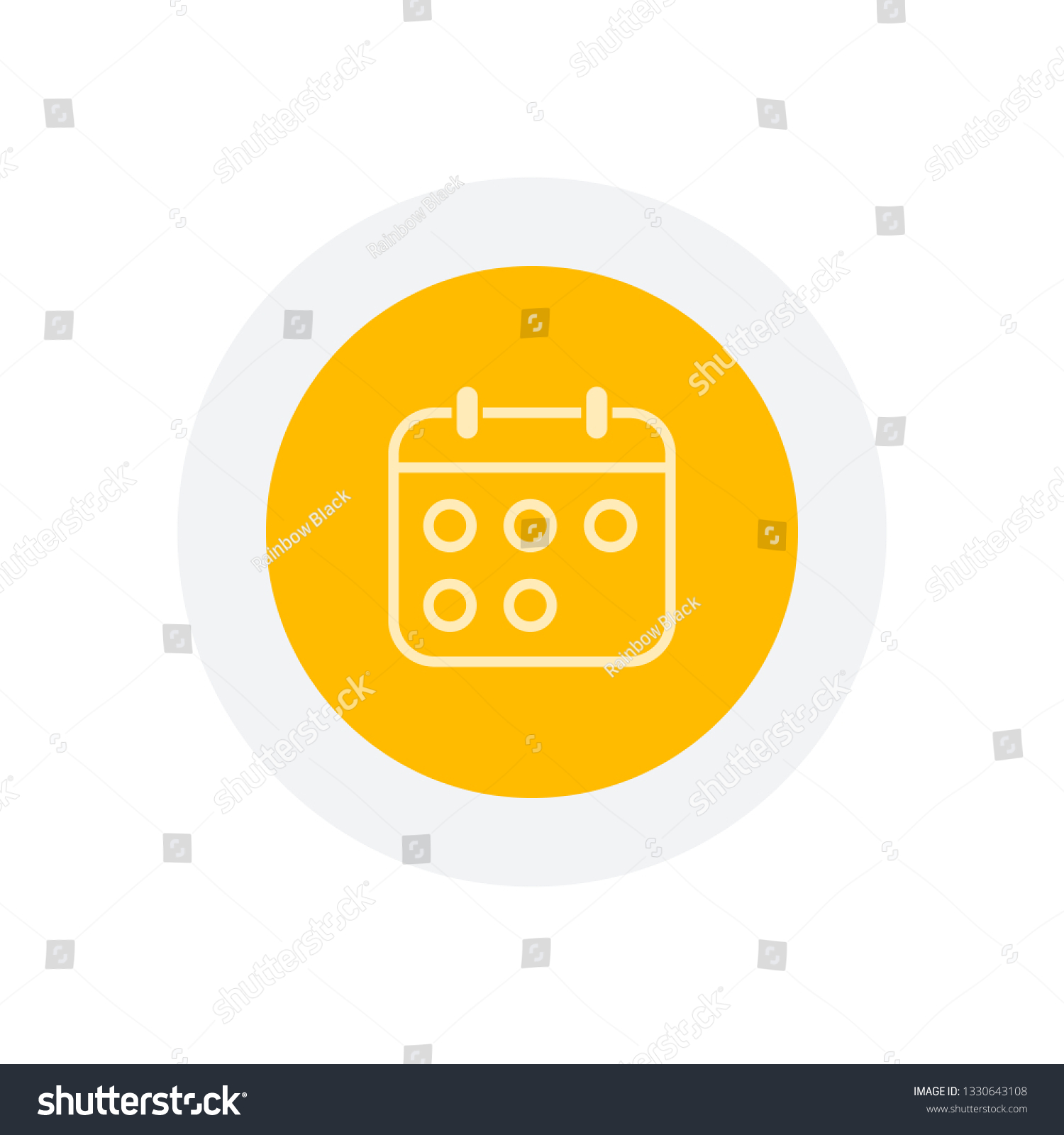 Simple Calendar Linear Thin Outline Icon Stock Vector (Royalty Free ...