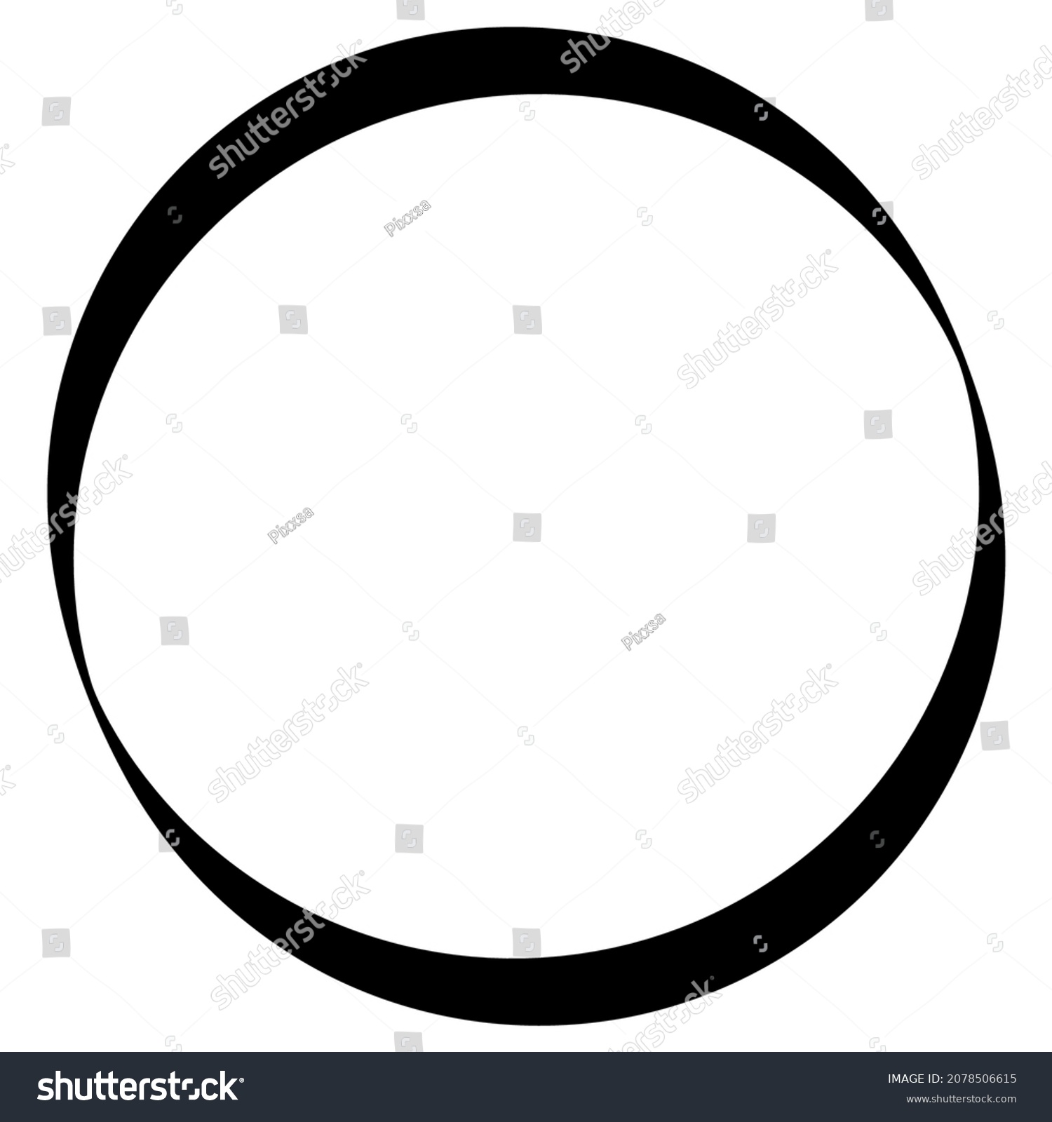 Simple Caligraphic Circle Oval Ellipse Elements Stock Vector (Royalty ...