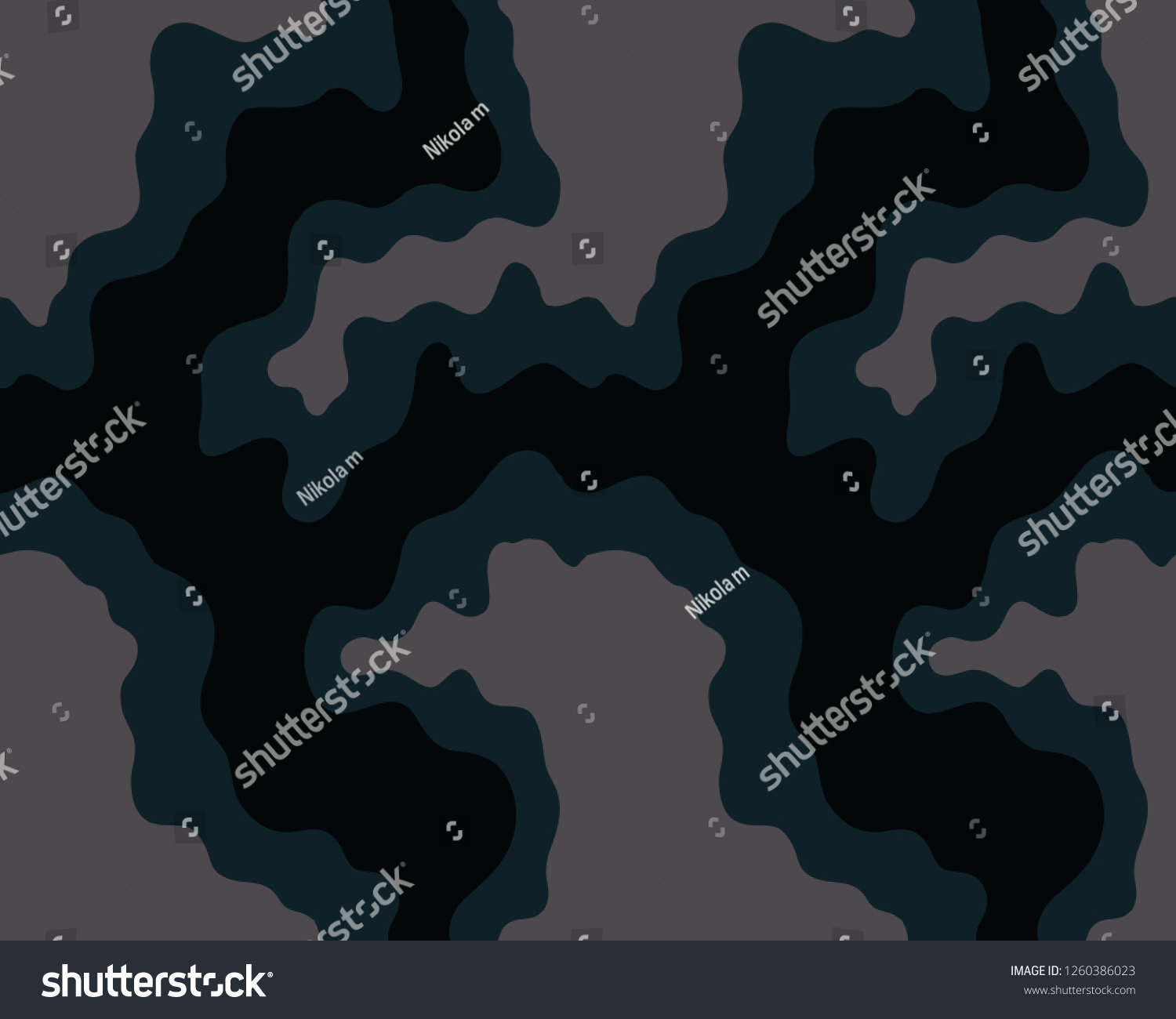 Simple Camouflage Seamless Patternnice Shapesvector Illustration Stock ...