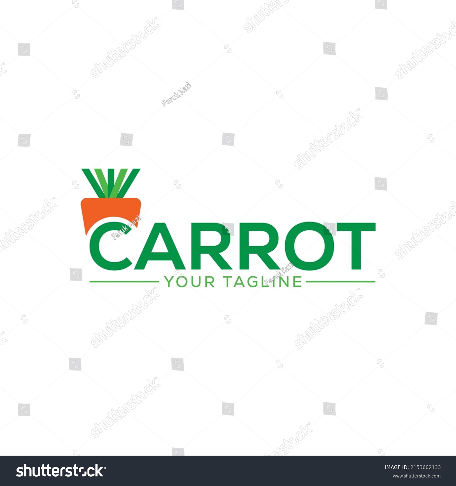 Simple Carrot Logo Icon Vector Illustration Stock Vector (Royalty Free ...
