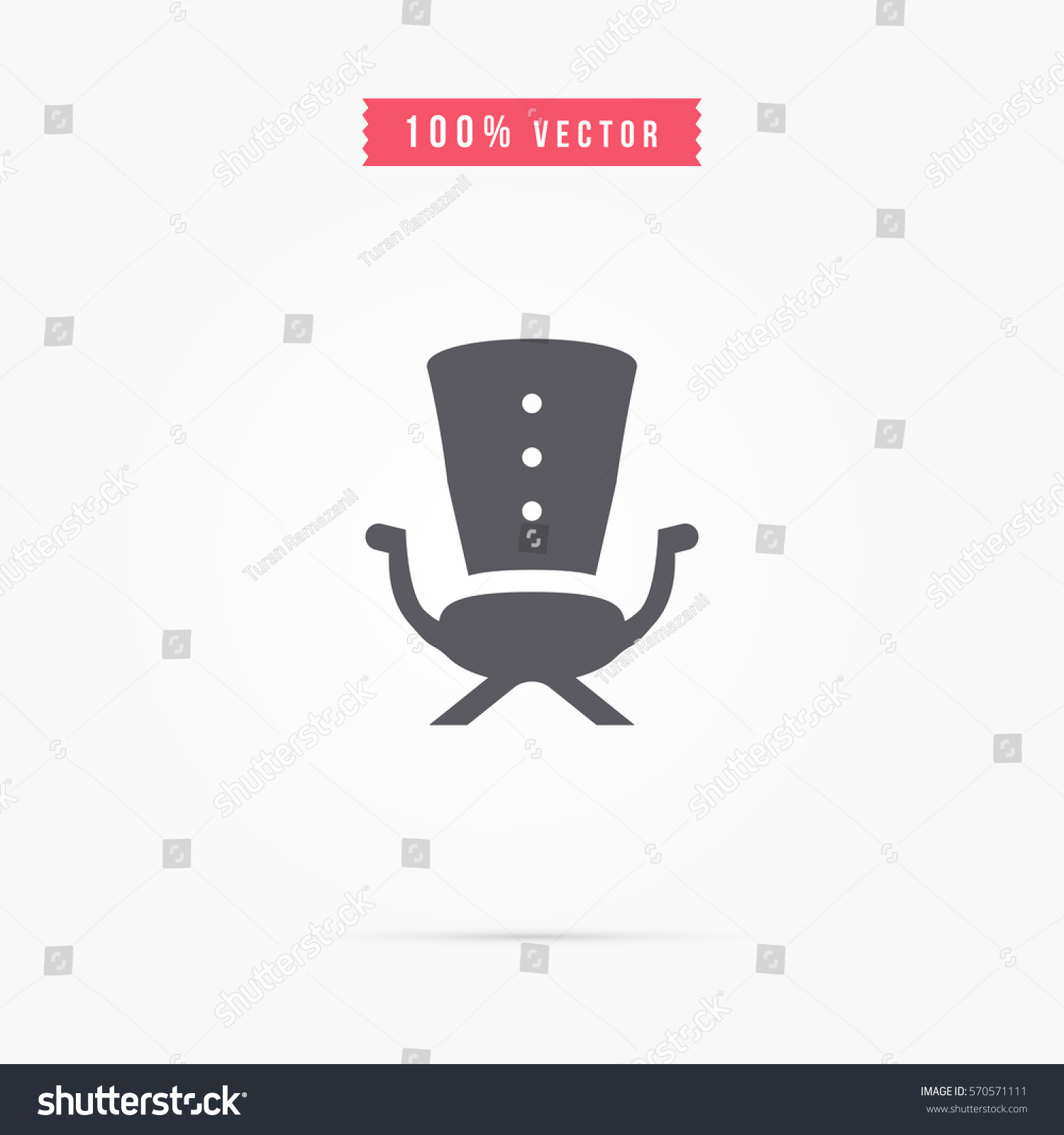 Simple Chair Icon Stock Vector (Royalty Free) 570571111 | Shutterstock