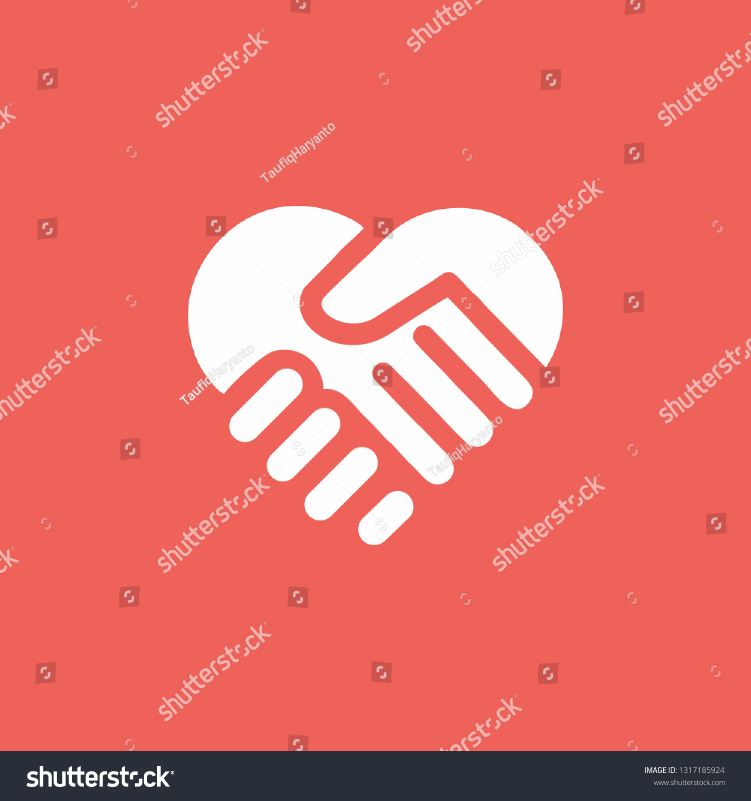 Simple Charity Logo Stock Vector (Royalty Free) 1317185924