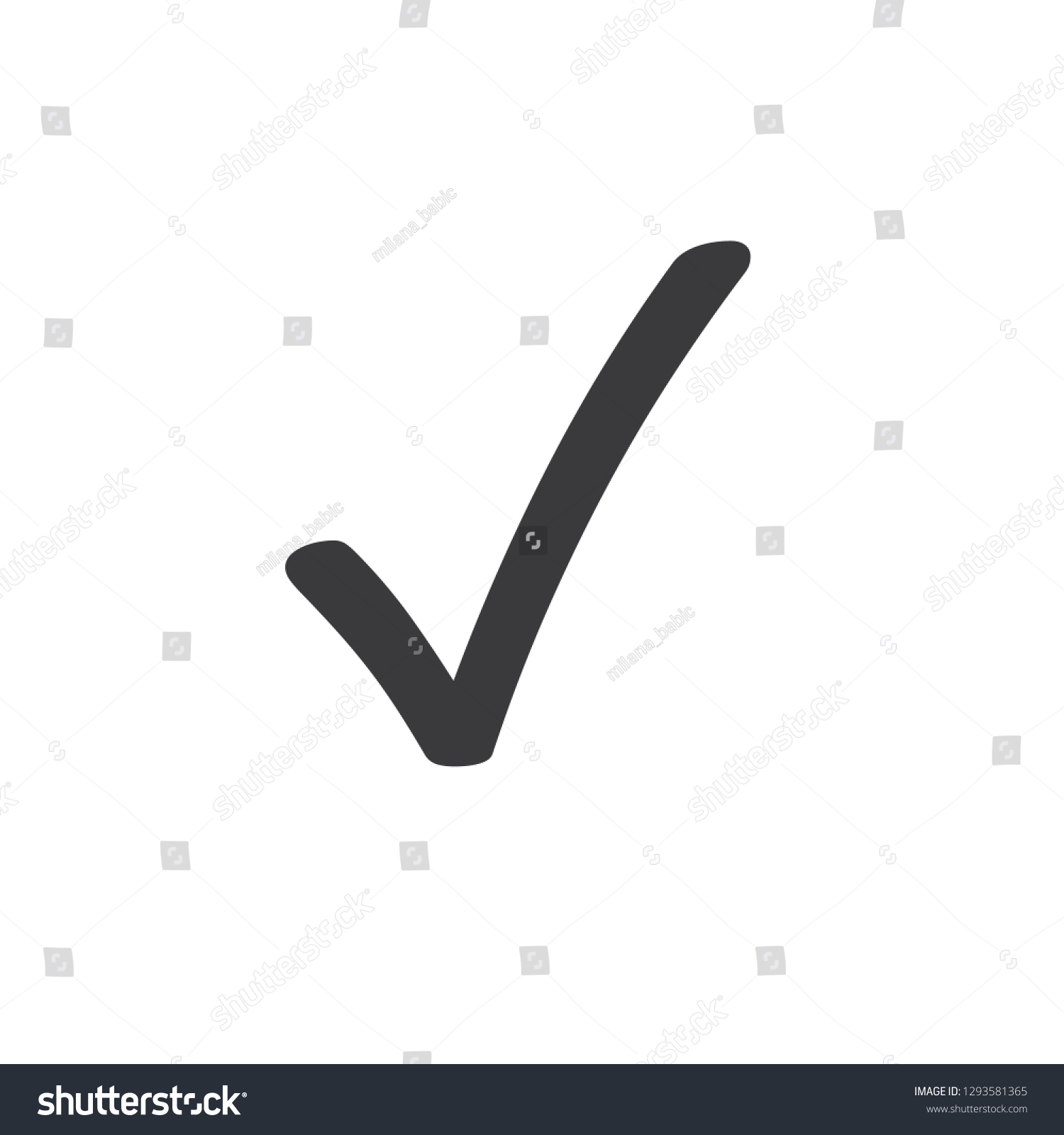 Simple Check Mark Icon Vector Illustration Stock Vector (Royalty Free ...
