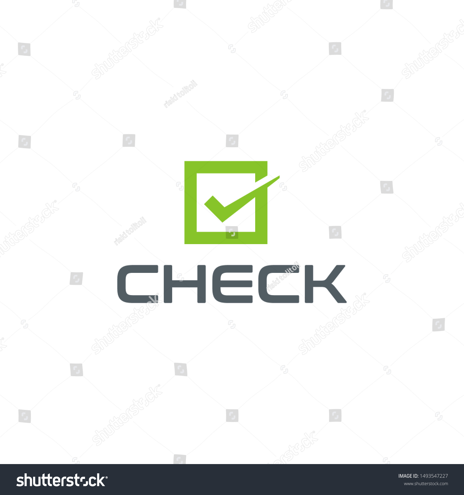Simple Check Symbol Vector Icon Logo Stock Vector (Royalty Free ...