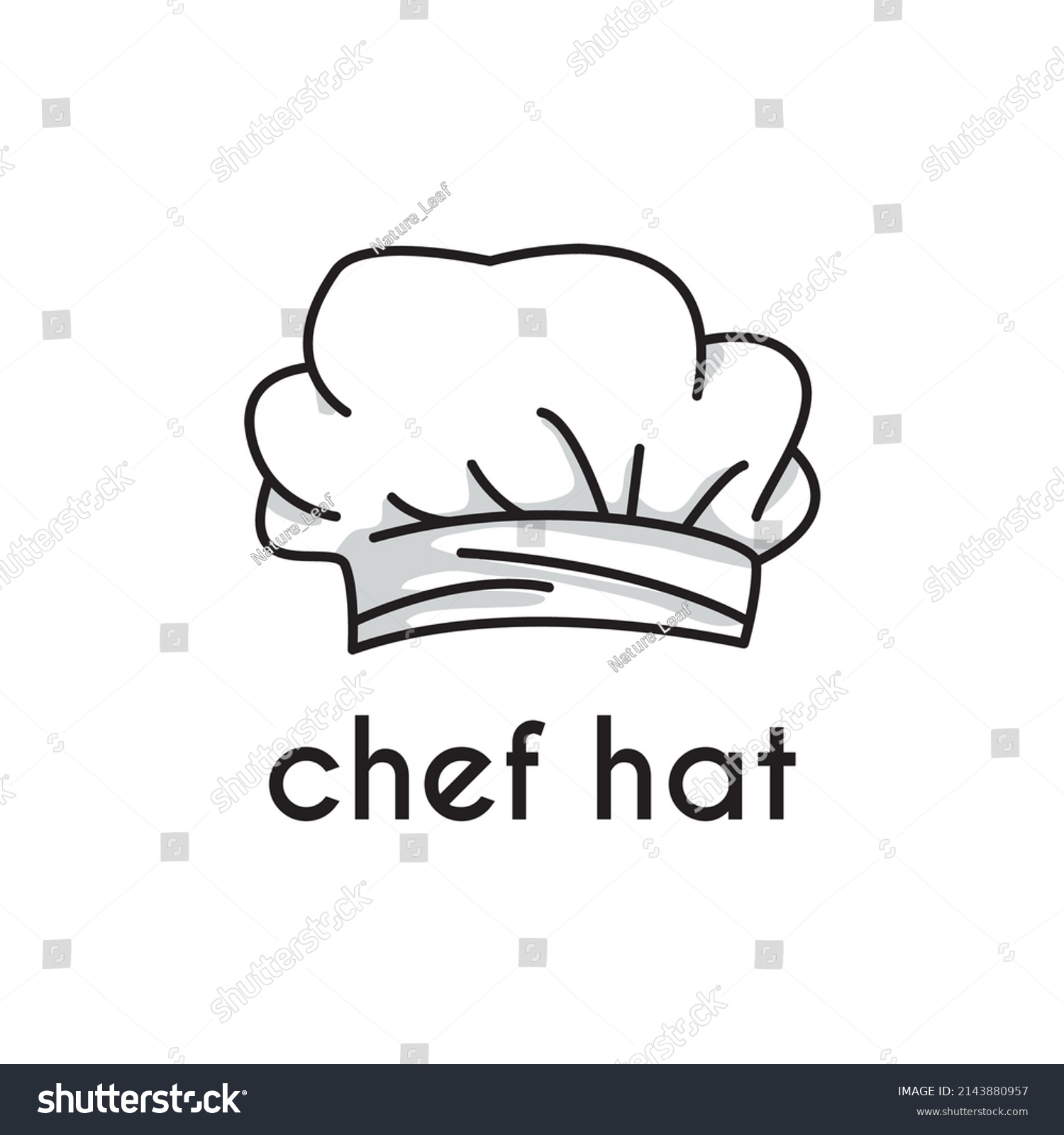 Simple Chef Hat Cartoon Illustration Stock Vector (Royalty Free ...