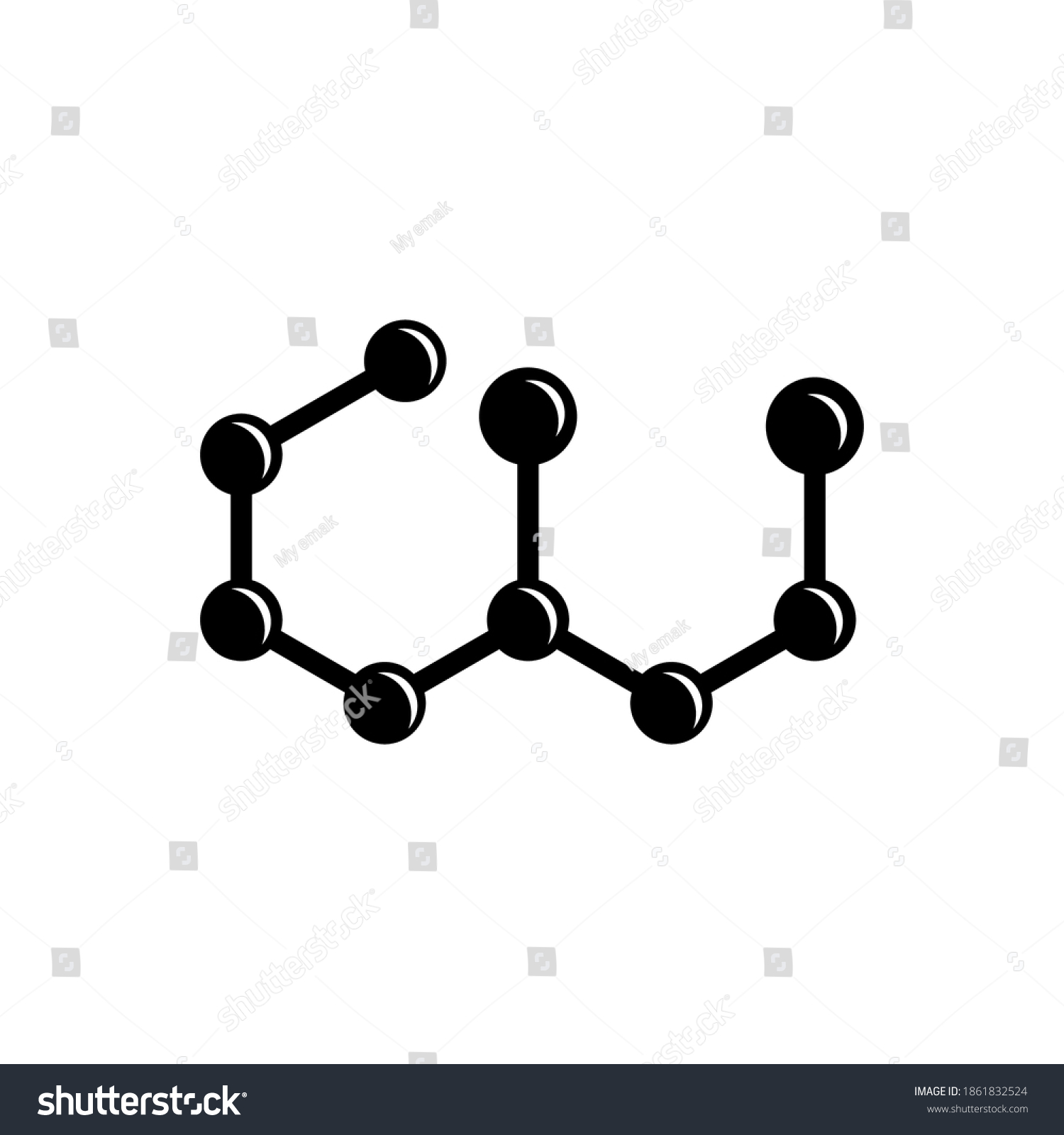 Simple Chemistry Formula Molecule Icon Vector Stock Vector (Royalty ...