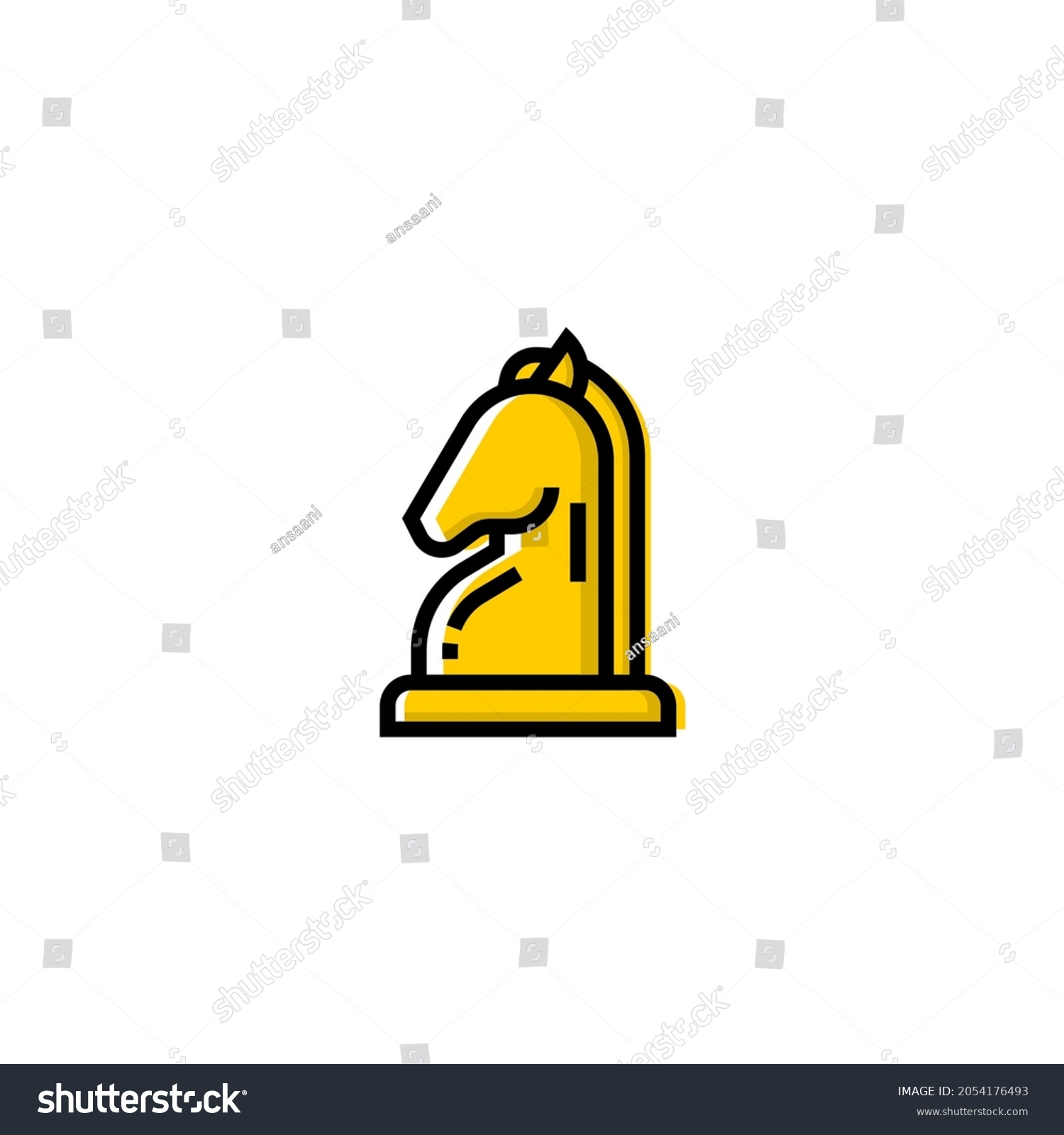 Simple Chess Icon Strategy Vector Icon: เวกเตอร์สต็อก (ปลอดค่าลิขสิทธิ์ ...