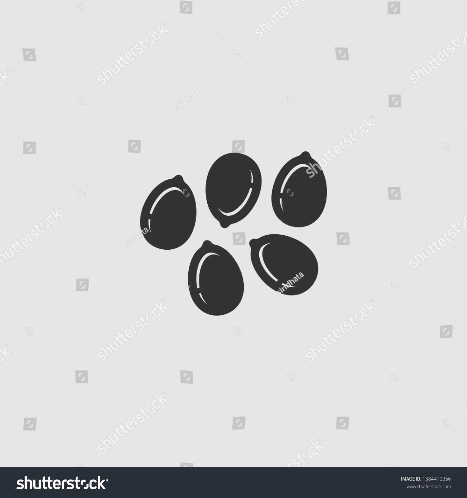 Simple Chia Seeds Vector Icon Stock Vector (Royalty Free) 1384410356 ...