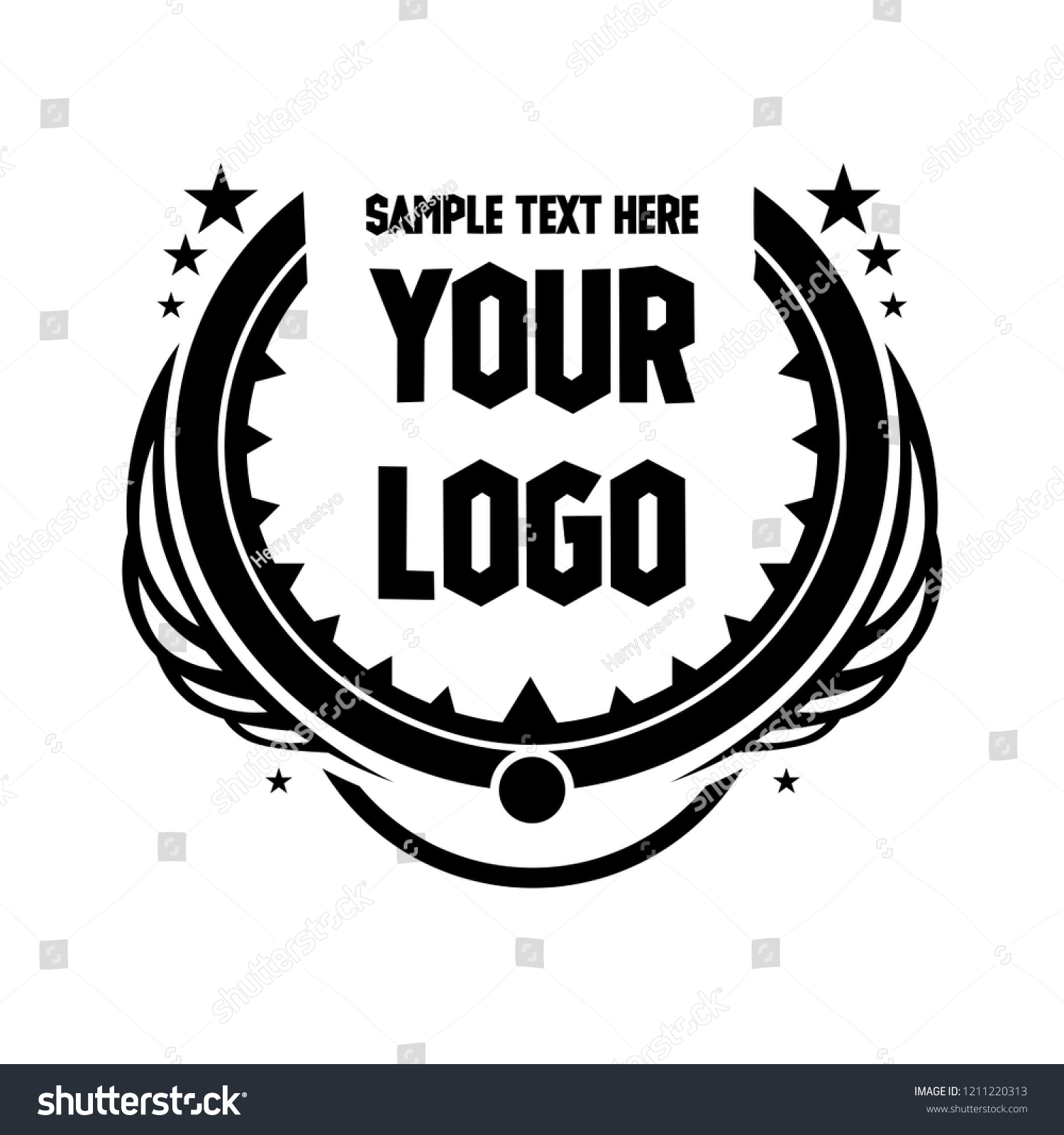 Simple Circle Badge Logo Template Stock Vector (Royalty Free ...