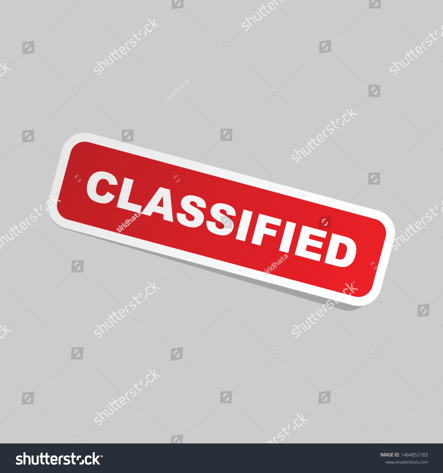 Simple Classified Sticker Label Vector Stock Vector (Royalty Free ...
