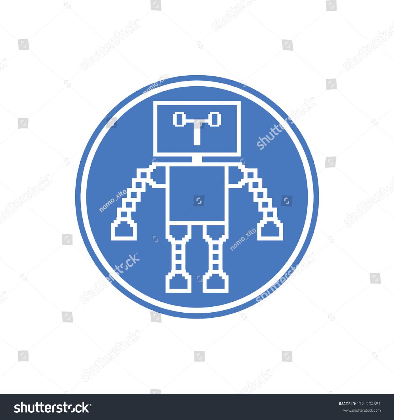 Simple Clean Modern Robot Logo Concept Stock Vector (Royalty Free ...