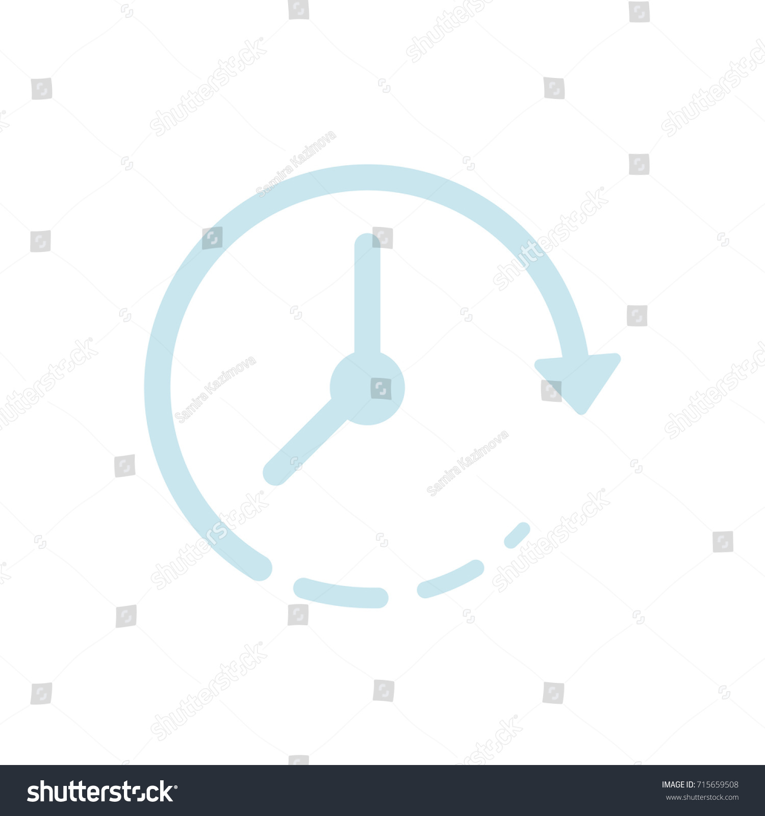 Simple Clock Vector Icon Time Icon Stock Vector (Royalty Free ...