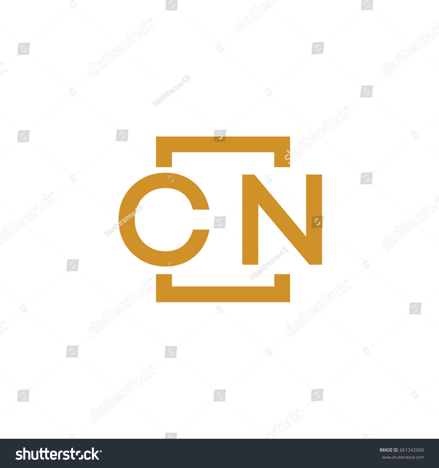 Simple Cn Initial Logo Designs Template Stock Vector (Royalty Free ...