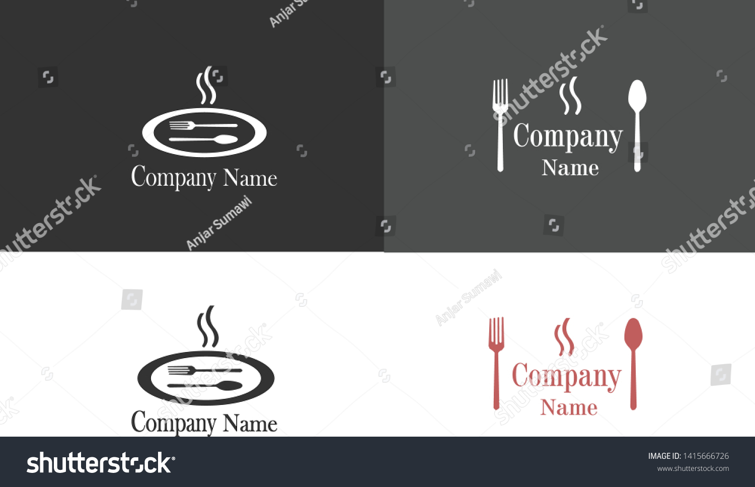 Simple Company Name Logo Vector Stock Vector (Royalty Free) 1415666726