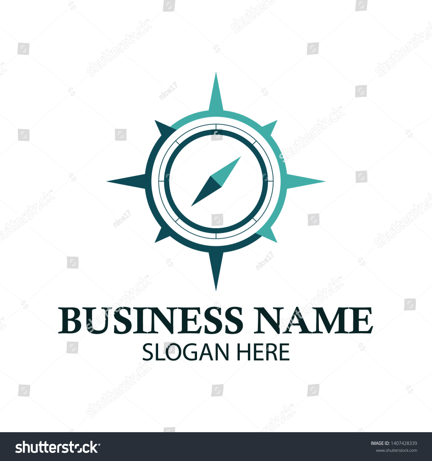 Simple Compass Vector Logo Design Illustration Stock Vector (Royalty ...