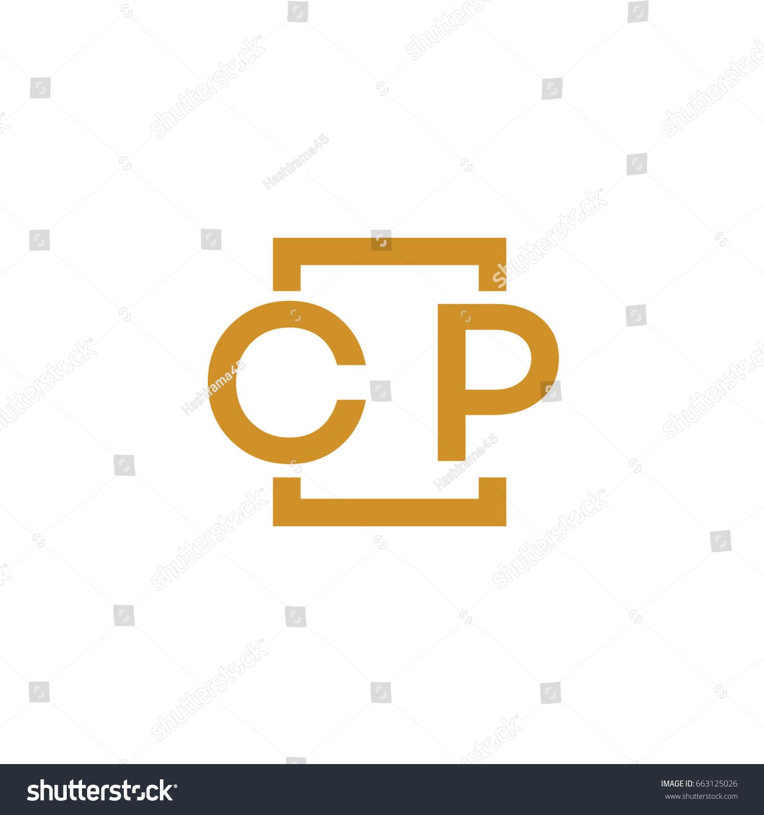 Simple Cp Initial Logo Designs Template Stock Vector (Royalty Free ...