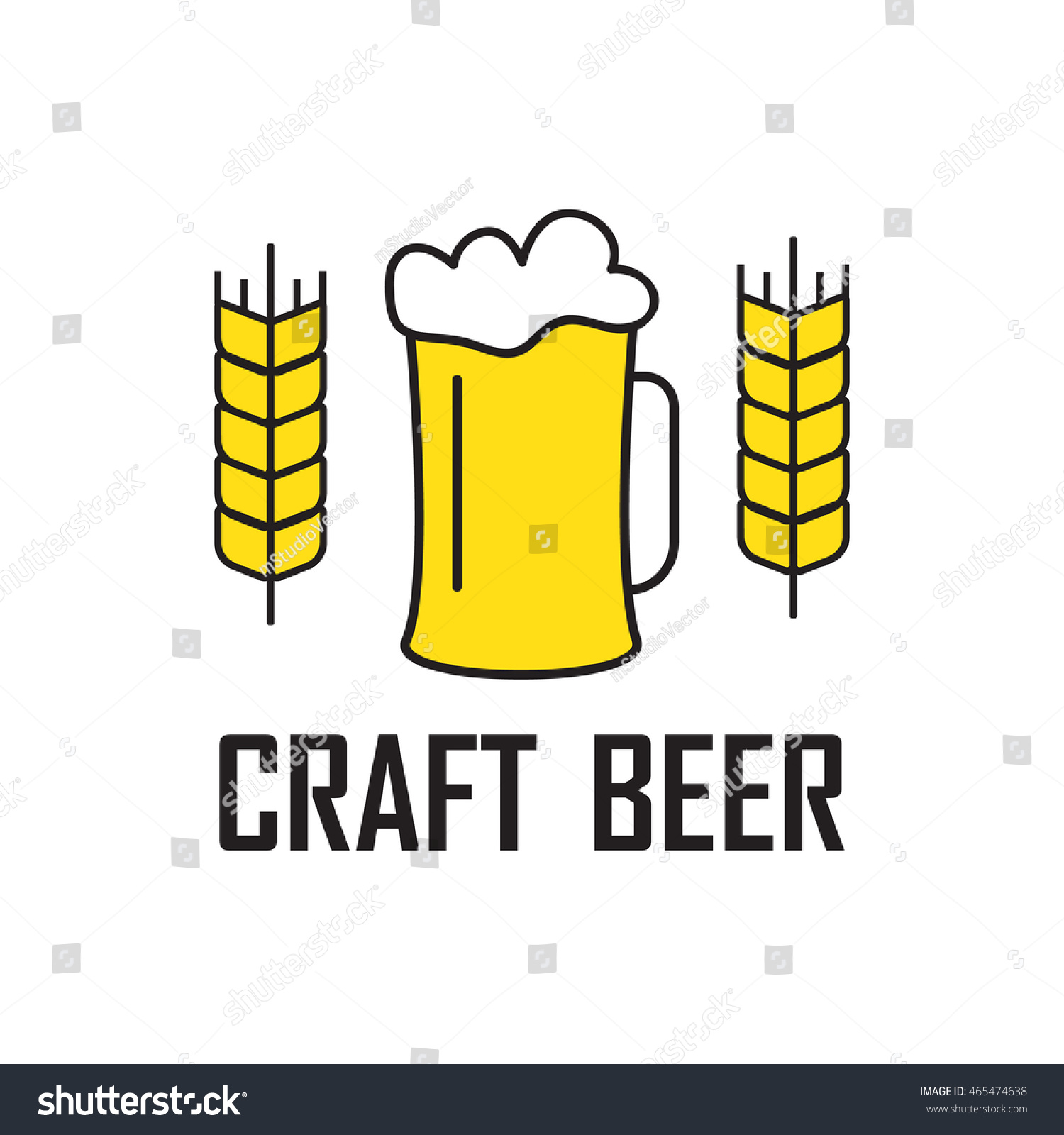 Simple Craft Beer Brewery Logo Eps Stock Vector (Royalty Free ...