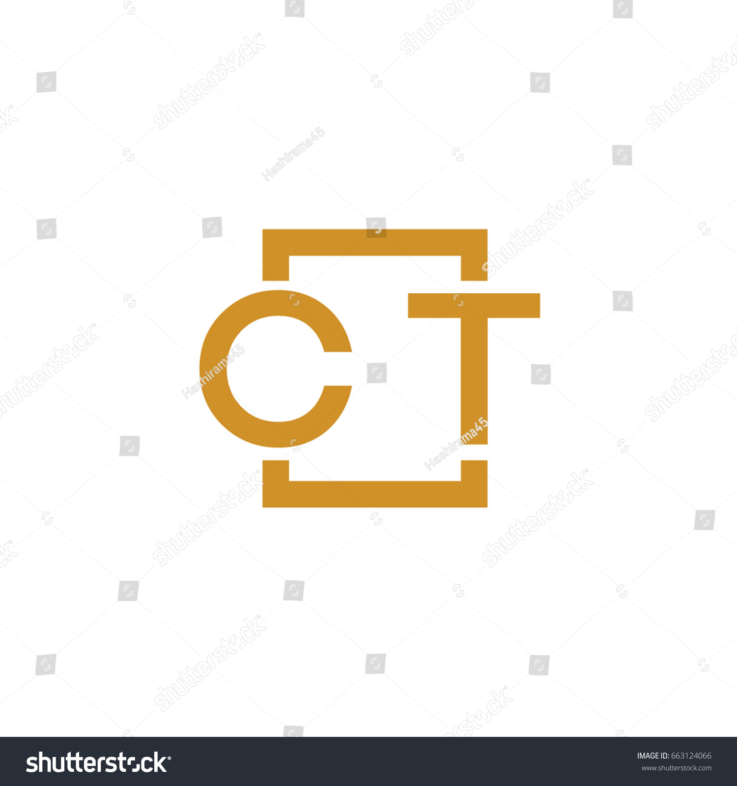 Simple Ct Initial Logo Designs Template Stock Vector (Royalty Free ...